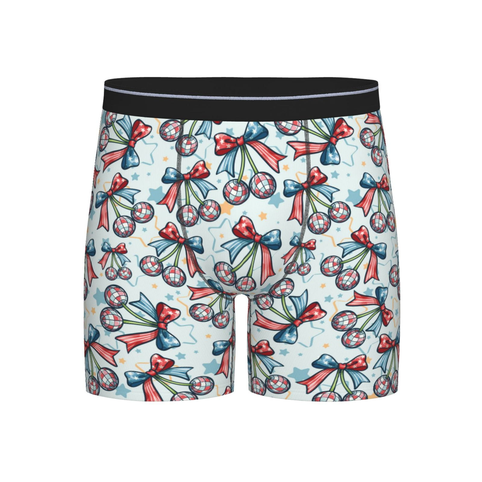 Disketp Disco Ball Cherry With Bow Men's Boxer Briefs Men’s Underwear ...
