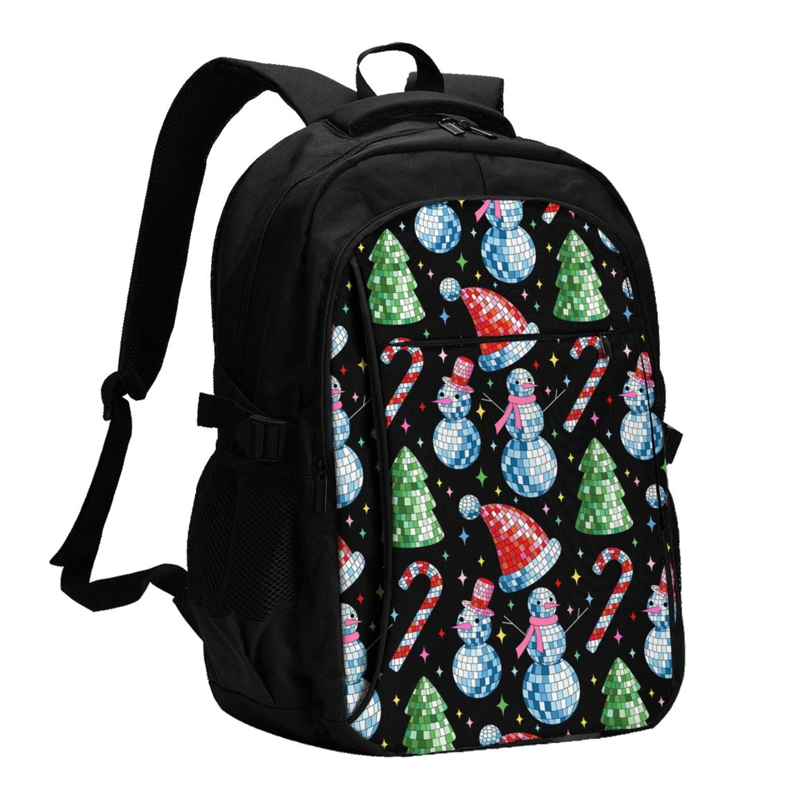Disketp Disco Mirror Ball Snowman Travel Laptop Backpack, Laptops ...