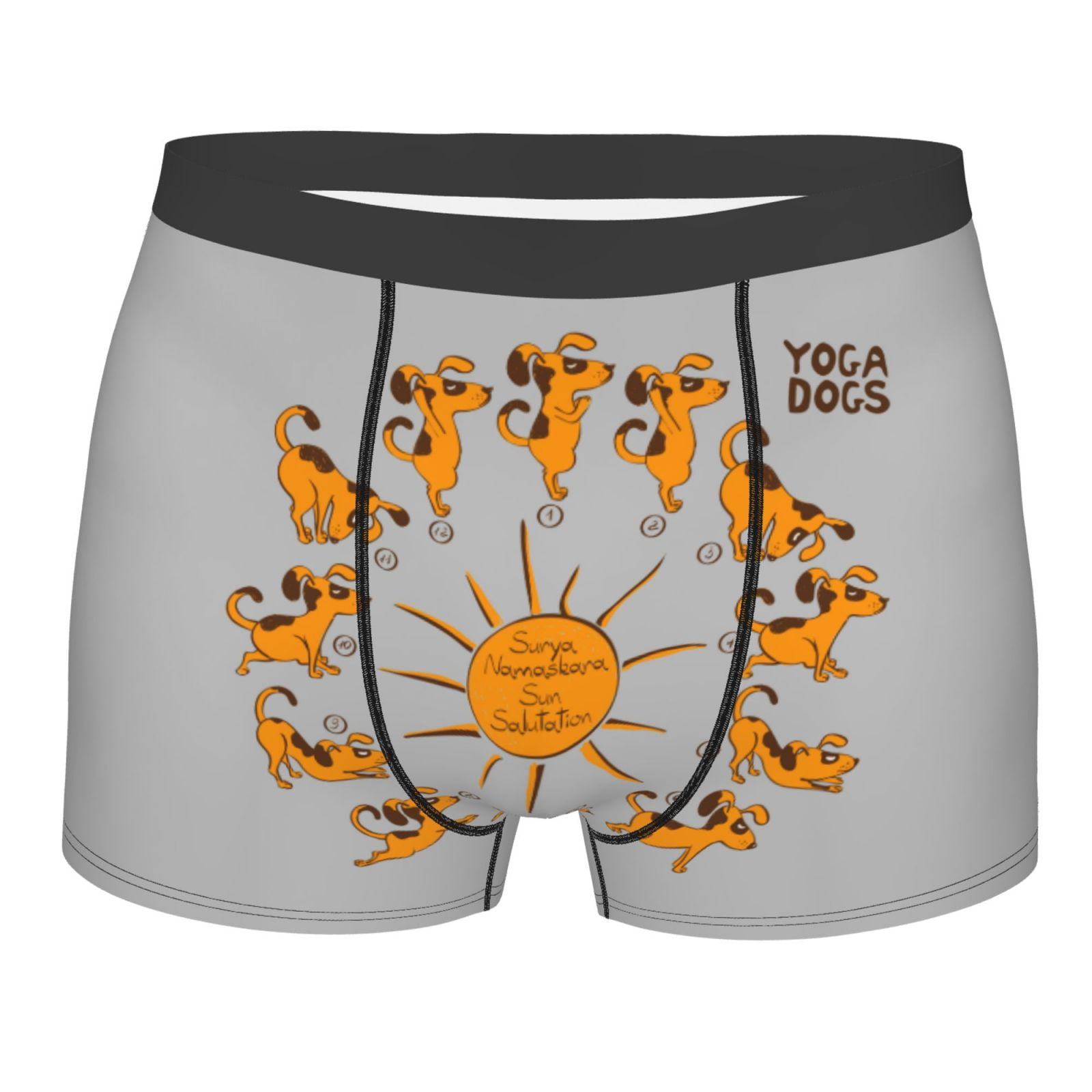Disketp Dog Doing Yoga Men'S Boxer Briefs,Soft And Breathable Cotton ...