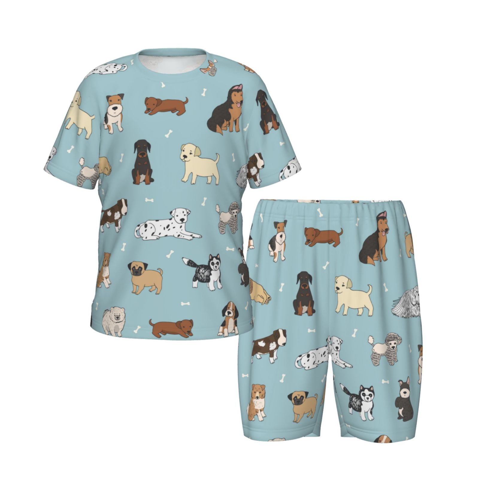 Disketp Dog Pets for Kids Short Sleeve Pajamas Kids Summer Pjs Children ...