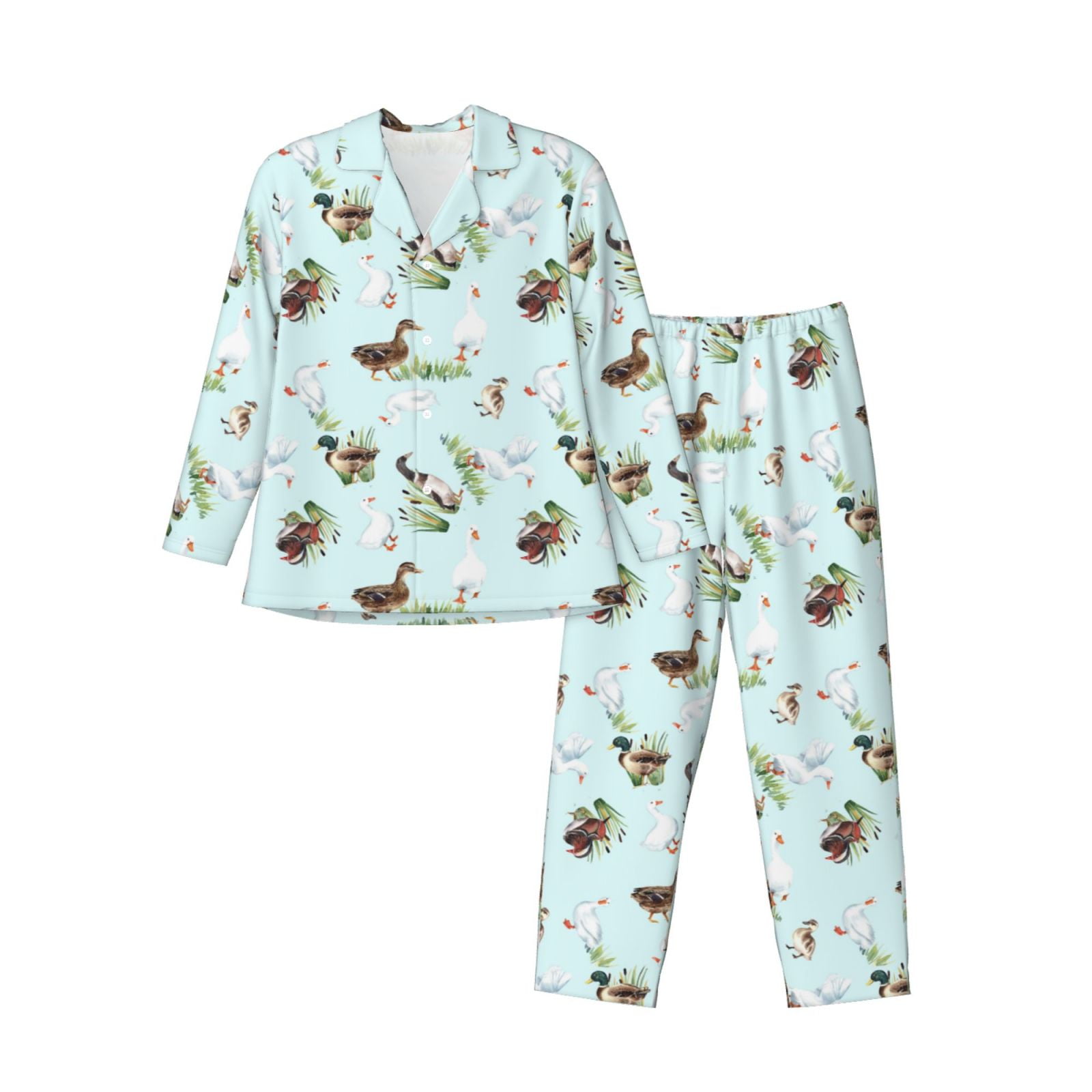 Disketp Duck Animals Farm for Pajamas Set Long Sleeve Sleepwear Mens ...