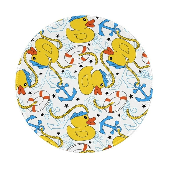 Disketp Ducks And Anchors Small Mouse Pad 7.9x7.9 Inches,Washable Round ...