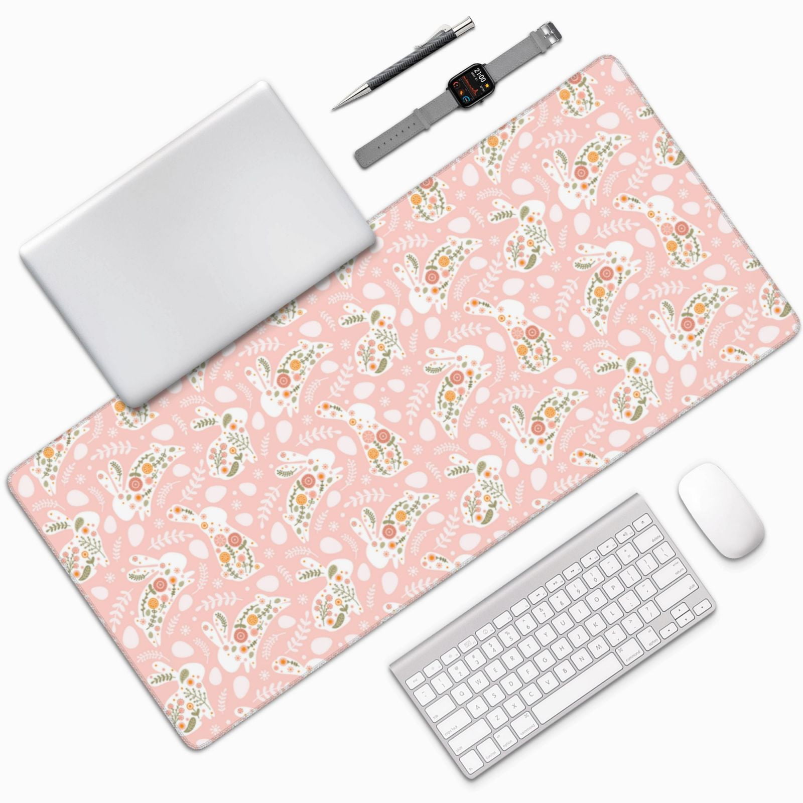 Disketp Easter Bunny Gaming Mouse Mat Long Extended Mouse Pad Desk Mat ...