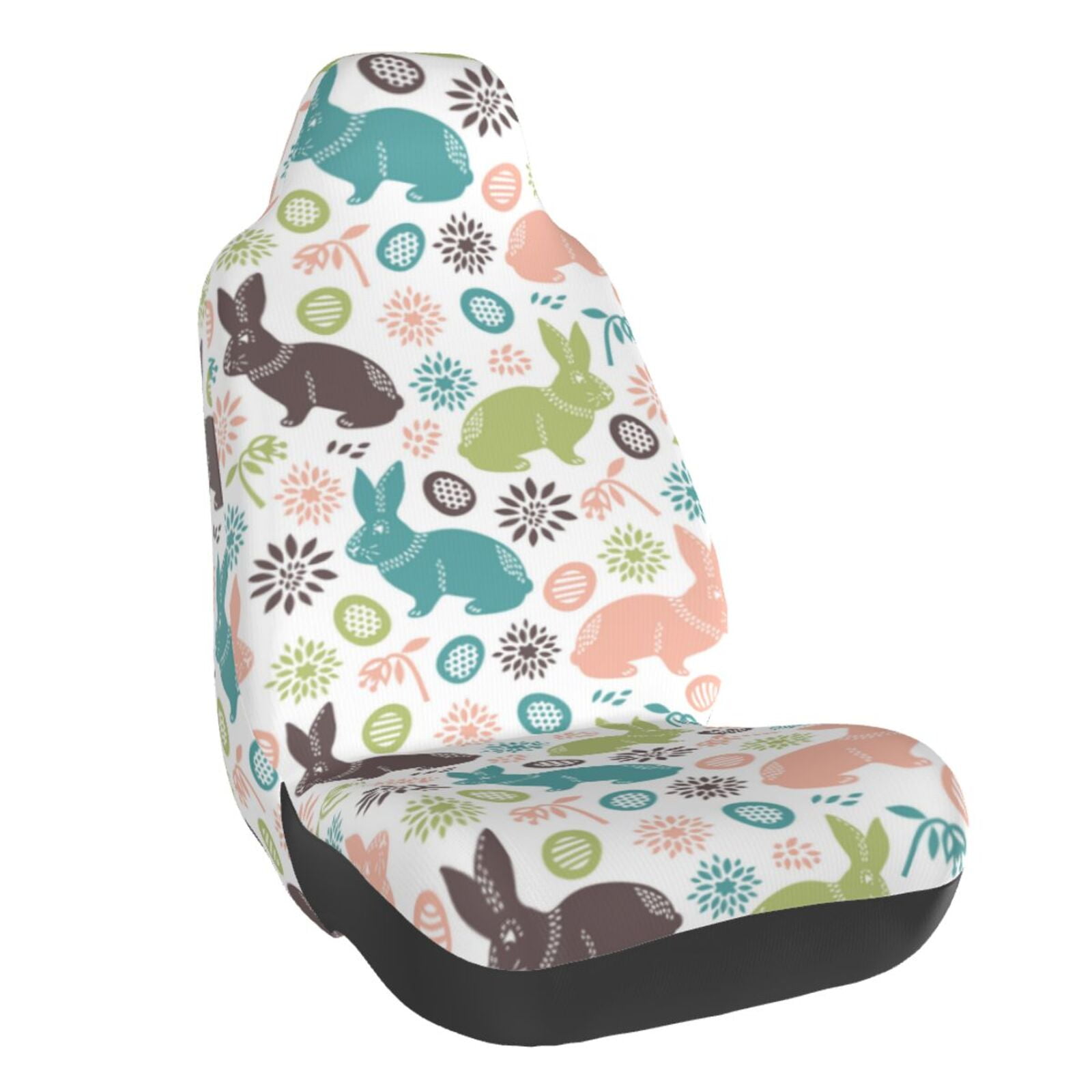 Disketp Easter Rabbit Car Seat Covers Universal Front Seat Coves for ...
