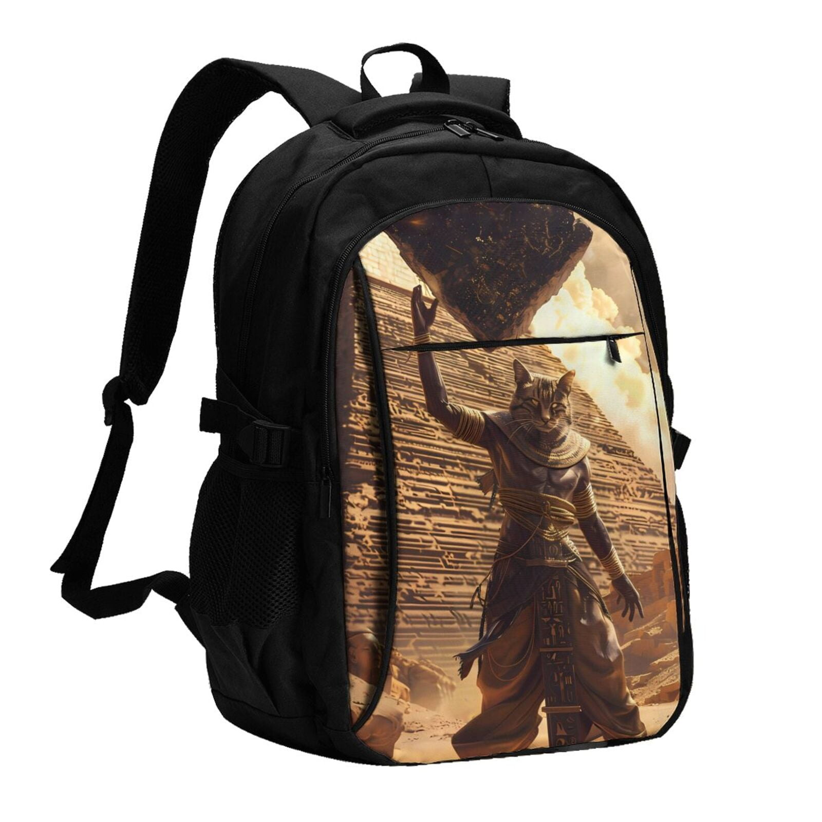 Disketp Egyptian Cat Pharaoh Magic Travel Laptop Backpack, Laptops ...