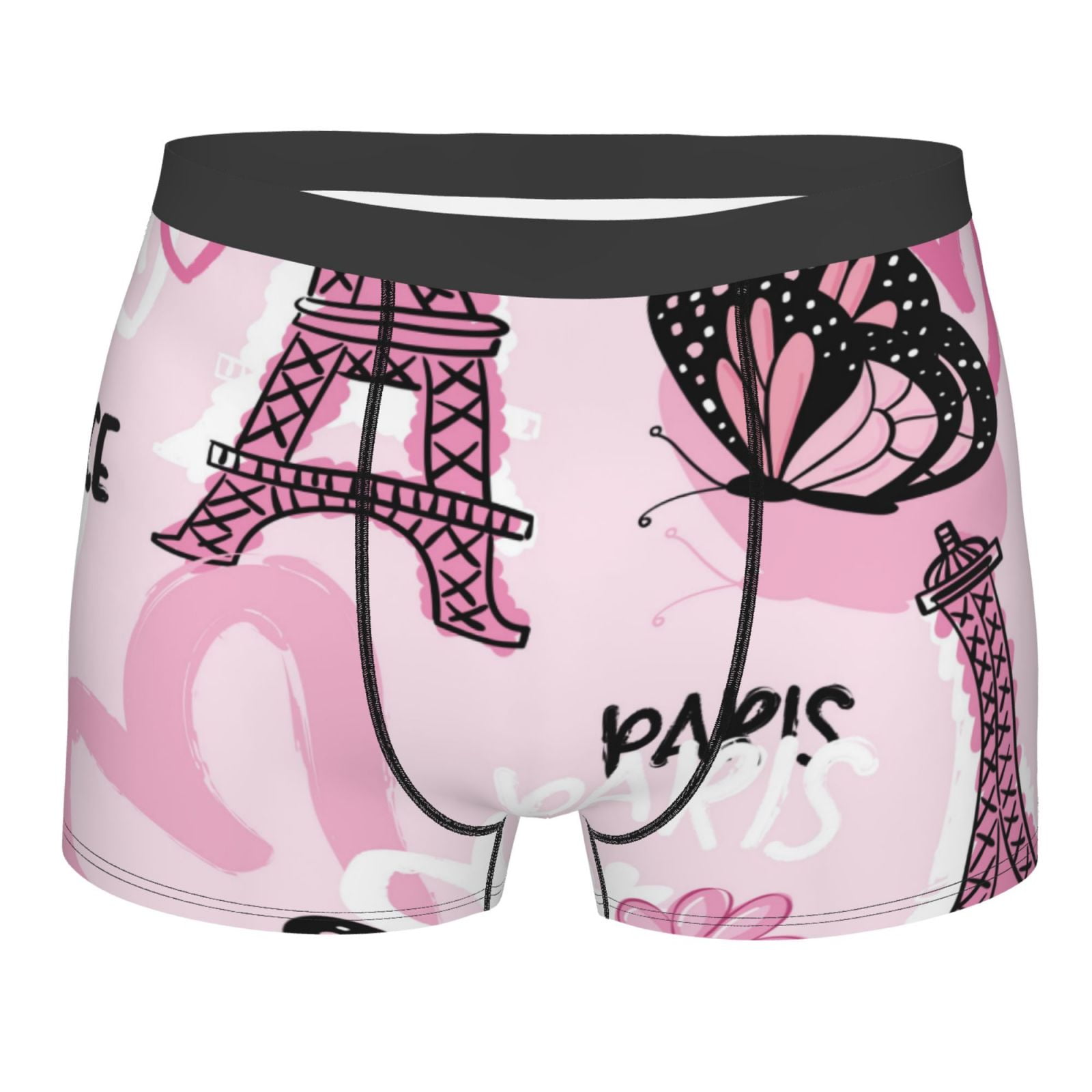 Disketp Eiffel Tower And Butterflies Men'S Boxer Briefs,Soft And ...
