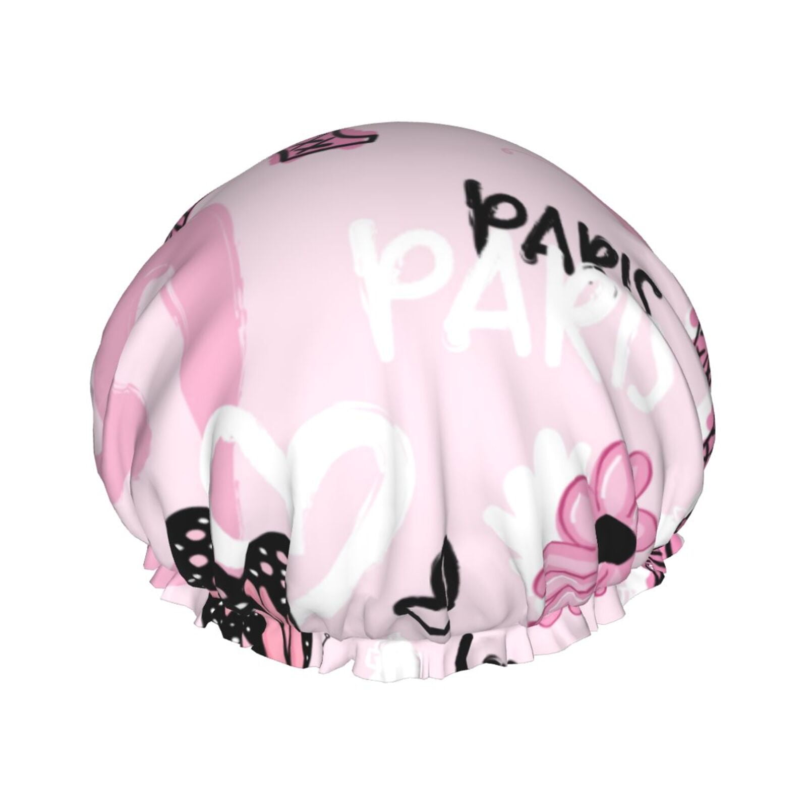 Disketp Eiffel Tower And Butterflies Shower Caps,Reusable Shower Cap ...