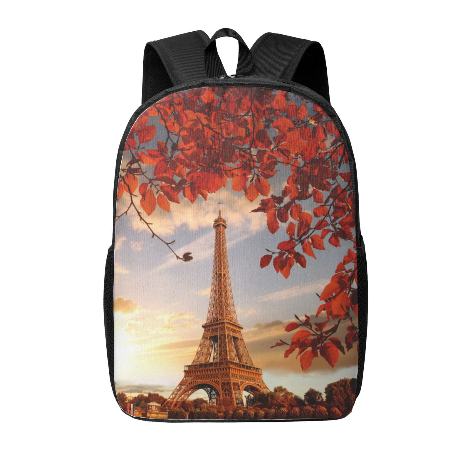 Disketp Eiffel Tower School Backpack, Lightweight Basic Middle School ...