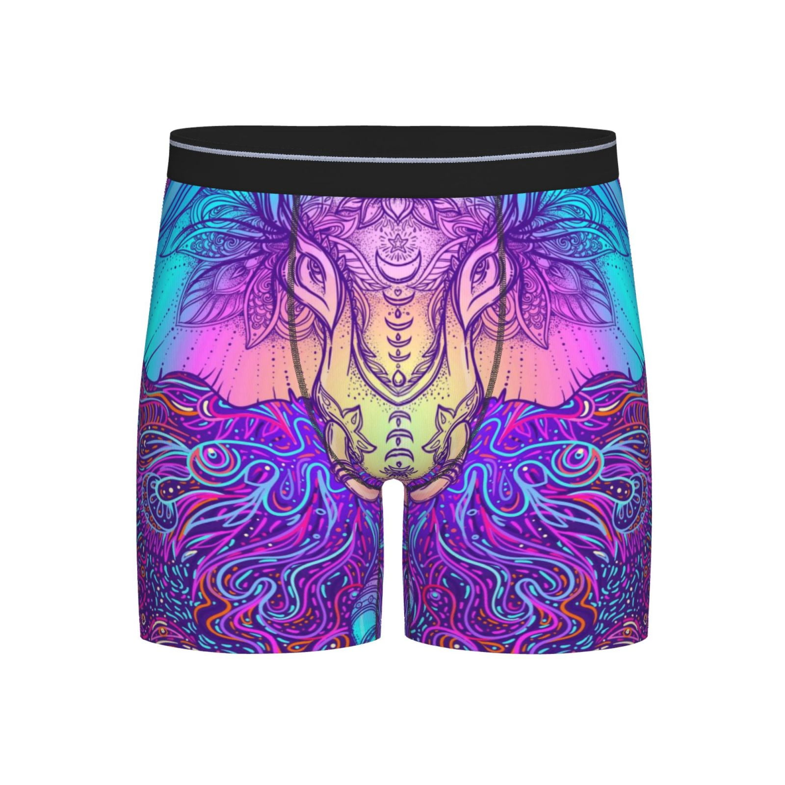 Disketp Elephant in Tribal Style Men's Boxer Briefs Men’s Underwear ...