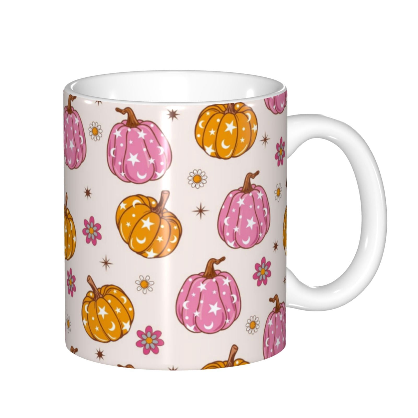 Disketp Fall 70s Groovy Hippie 1 Large Coffee Mug with Handle Tea Cup ...