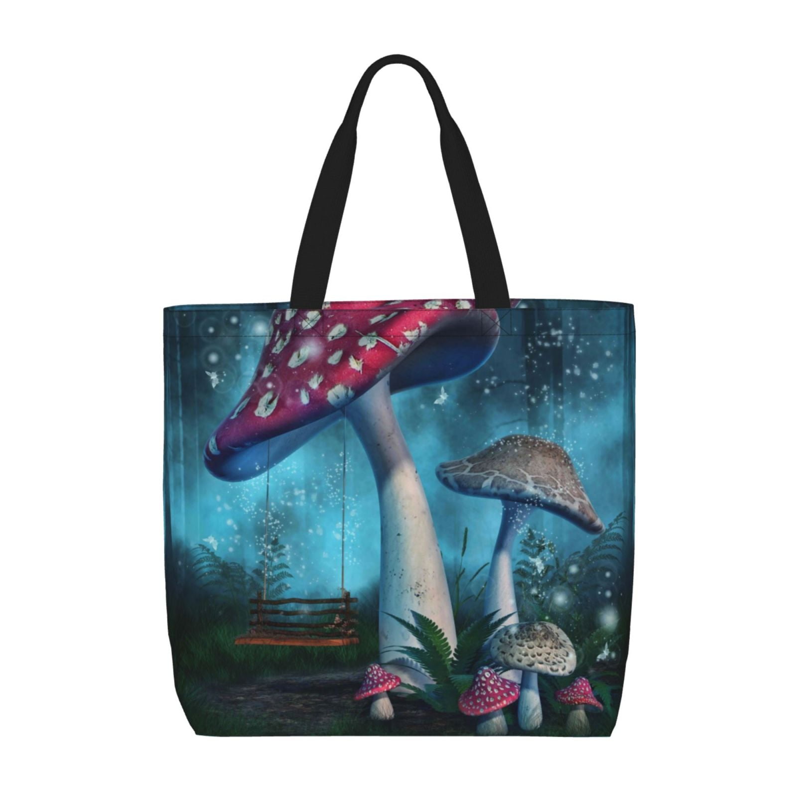 Disketp Fantasy Mushrooms Canvas Tote Bag,Women Shoulder Bag Crossbody ...