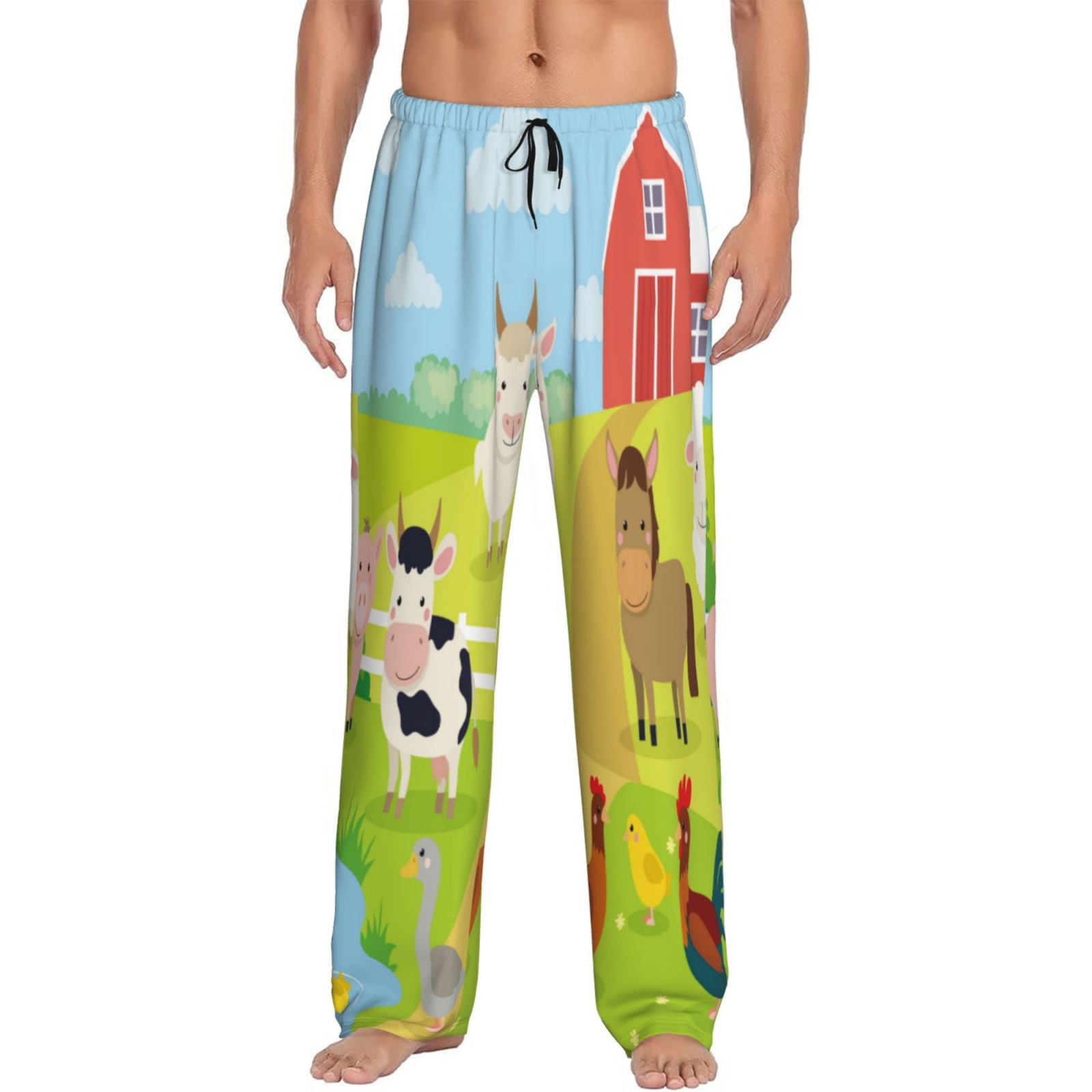 Disketp Farm Animals 1 Men'S Pajama Pants - Ultra Soft Fleece Sleep And ...