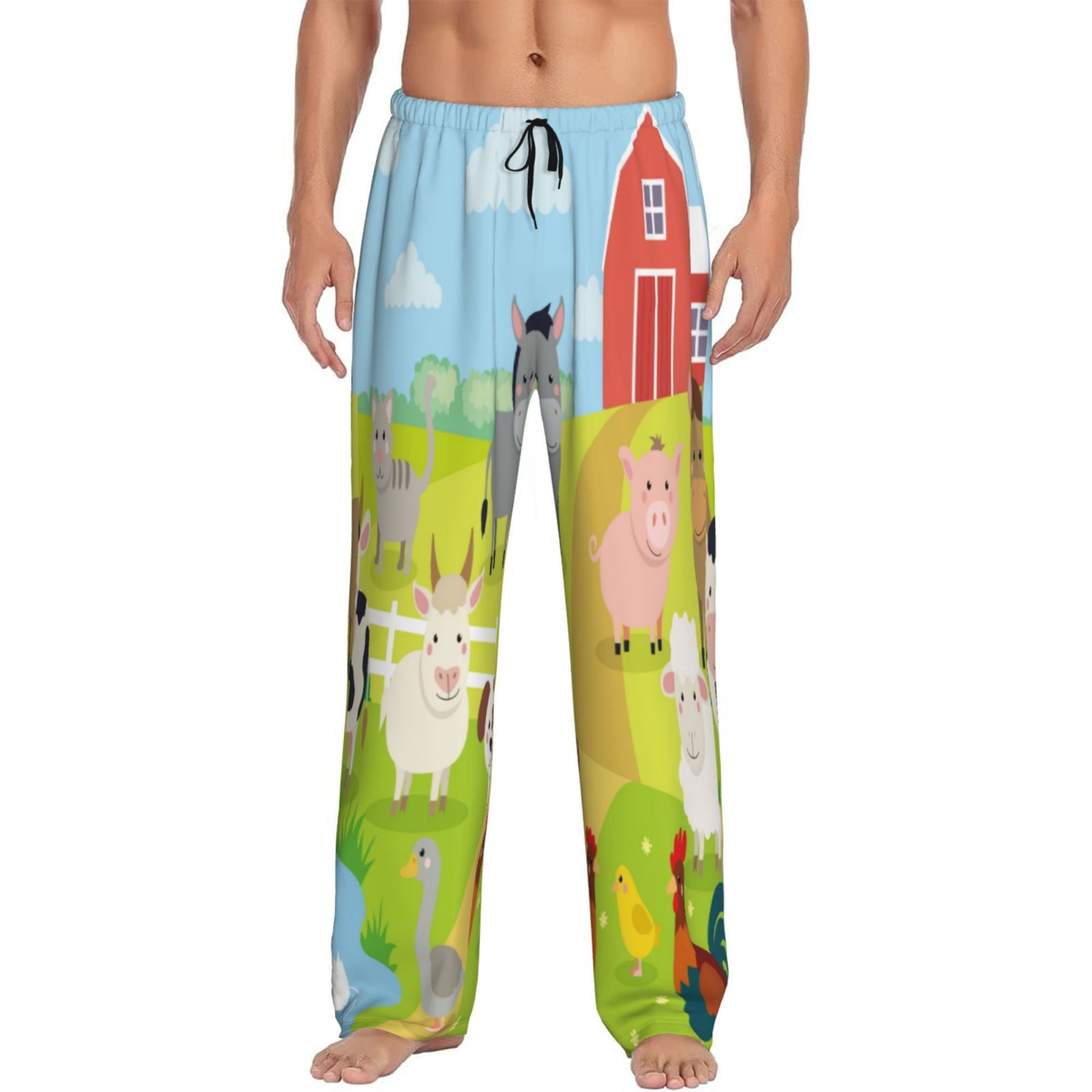 Disketp Farm Animals 3 Men'S Pajama Pants - Ultra Soft Fleece Sleep And ...