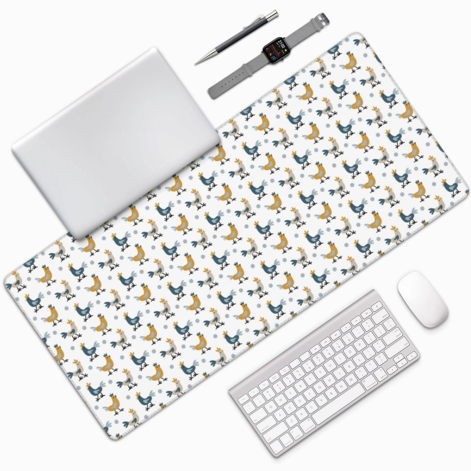 Disketp Farm Roosters Gaming Mouse Mat Long Extended Mouse Pad Desk Mat ...