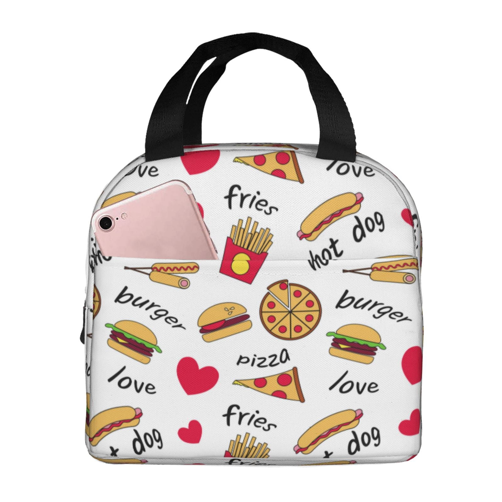 Disketp Fast Food Lunch Bag for Women Men, Leakproof Thermal Cooler ...