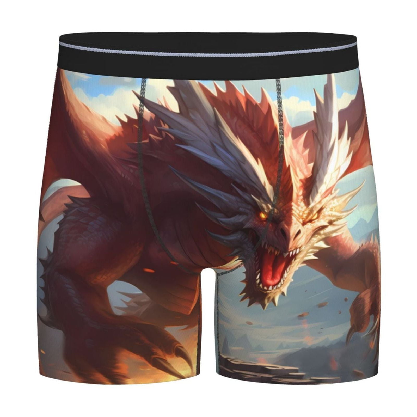 Disketp Ferocious Dragon Fury Men's Boxer Briefs Men’s Underwear Boxer ...
