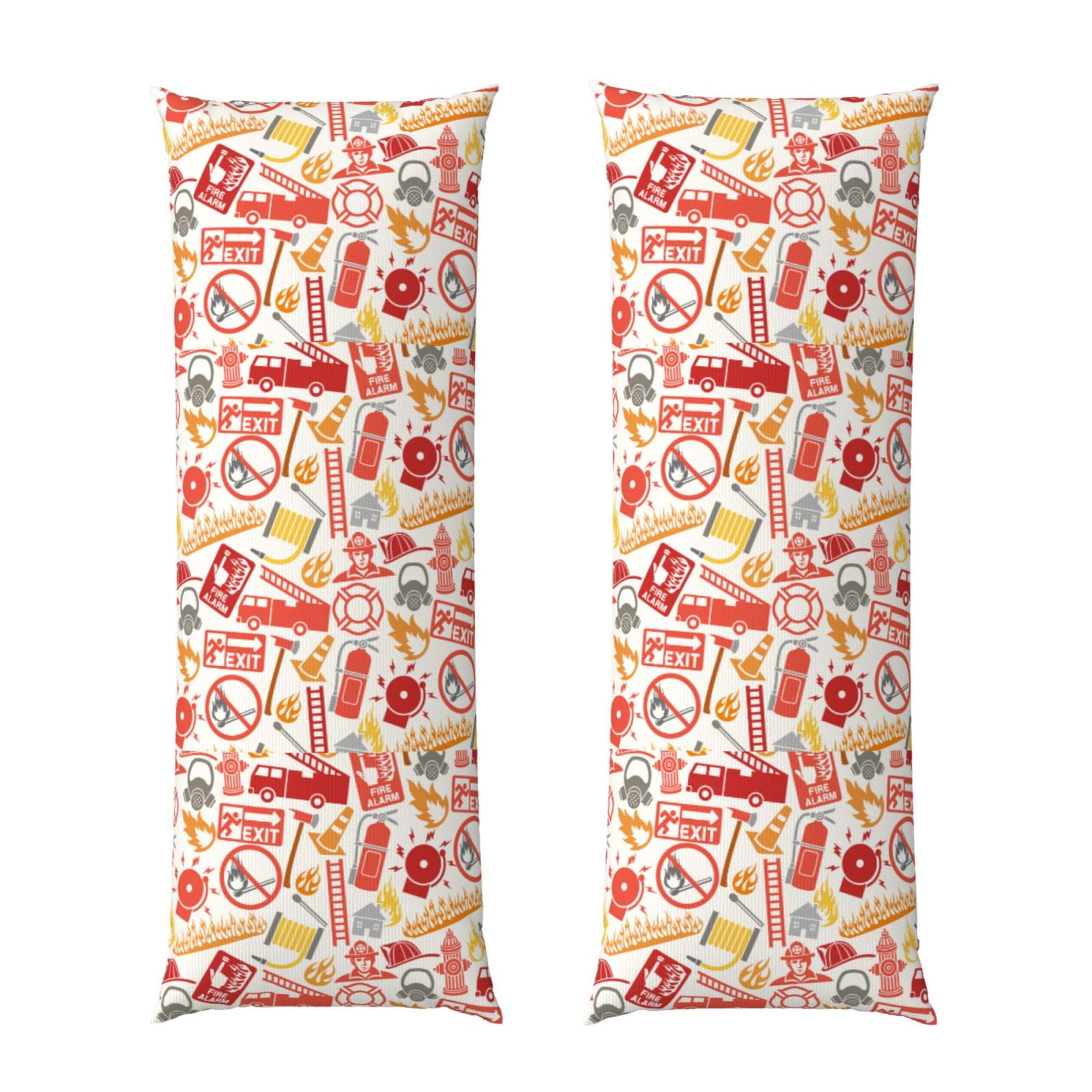Disketp Firefighter Icons Print Body Pillow Cover - Super Soft 20x54 ...