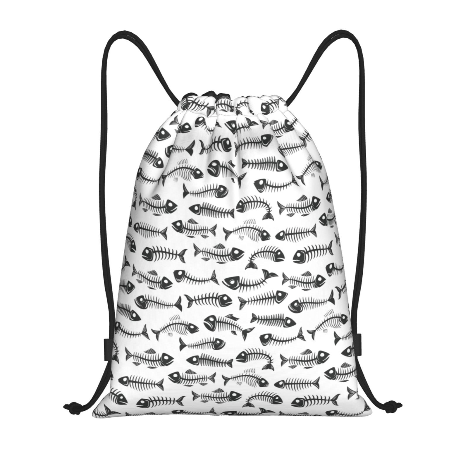 Disketp Fish Bones Drawstring Backpack Drawstring Gym Bags Draw String ...