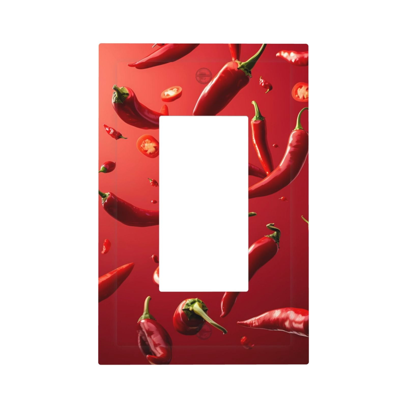Disketp Floating Red Chili Peppers Decorator Light Switch or Receptacle ...
