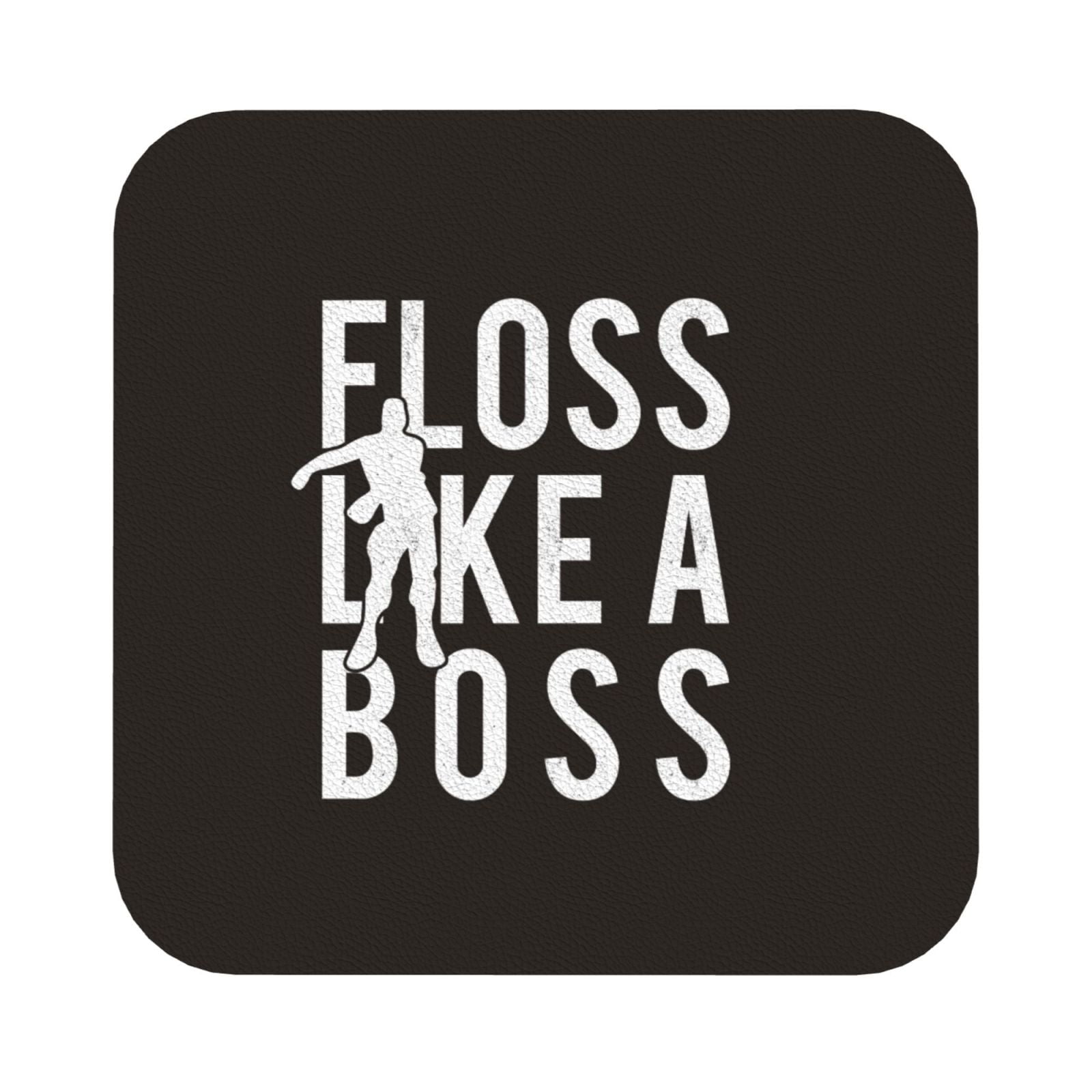 Disketp Floss Like A Boss Funny Coasters,6 Pcs Leather Coasters With ...