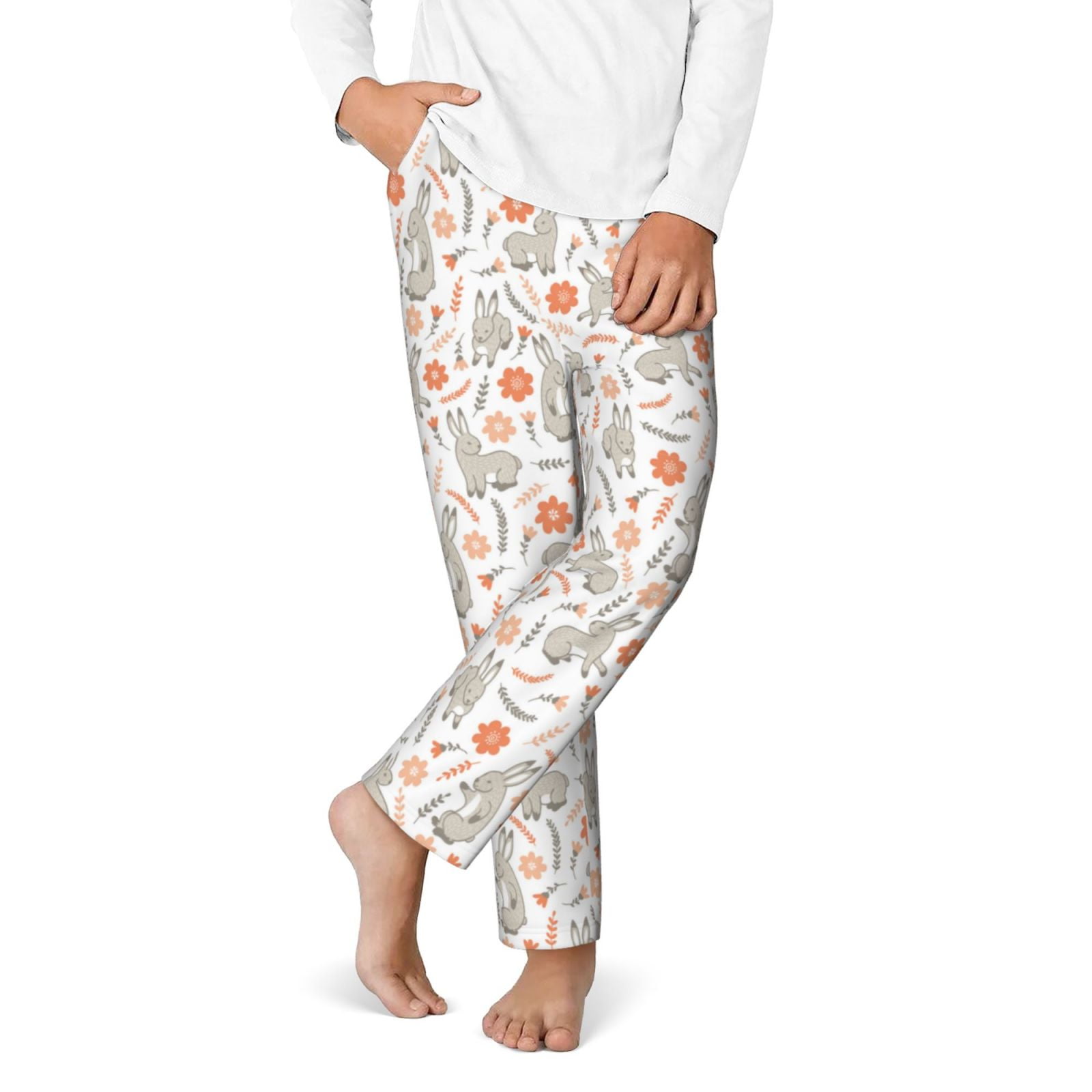 Disketp Flower Rabbit for Teenagers' Pajama Pants ,Lounge Pants Teen ...