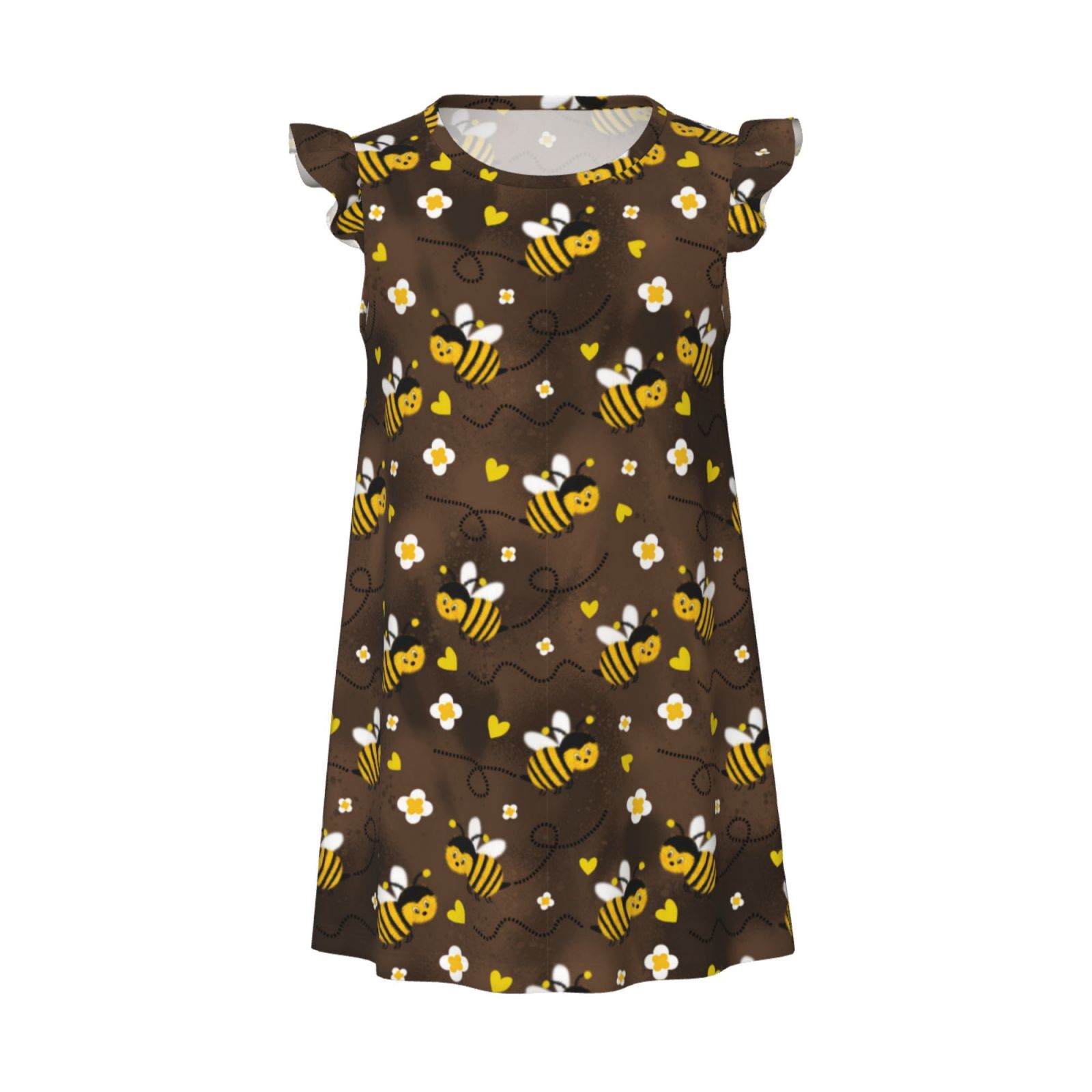 Disketp Flying Furry Honey Bees Print Girls Nightgowns 3-10 Years ...