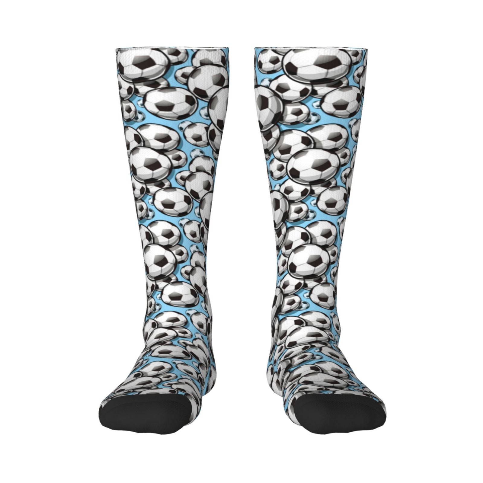 Disketp Football Soccer Ball Print Unisex Contrast Color Stockings ...
