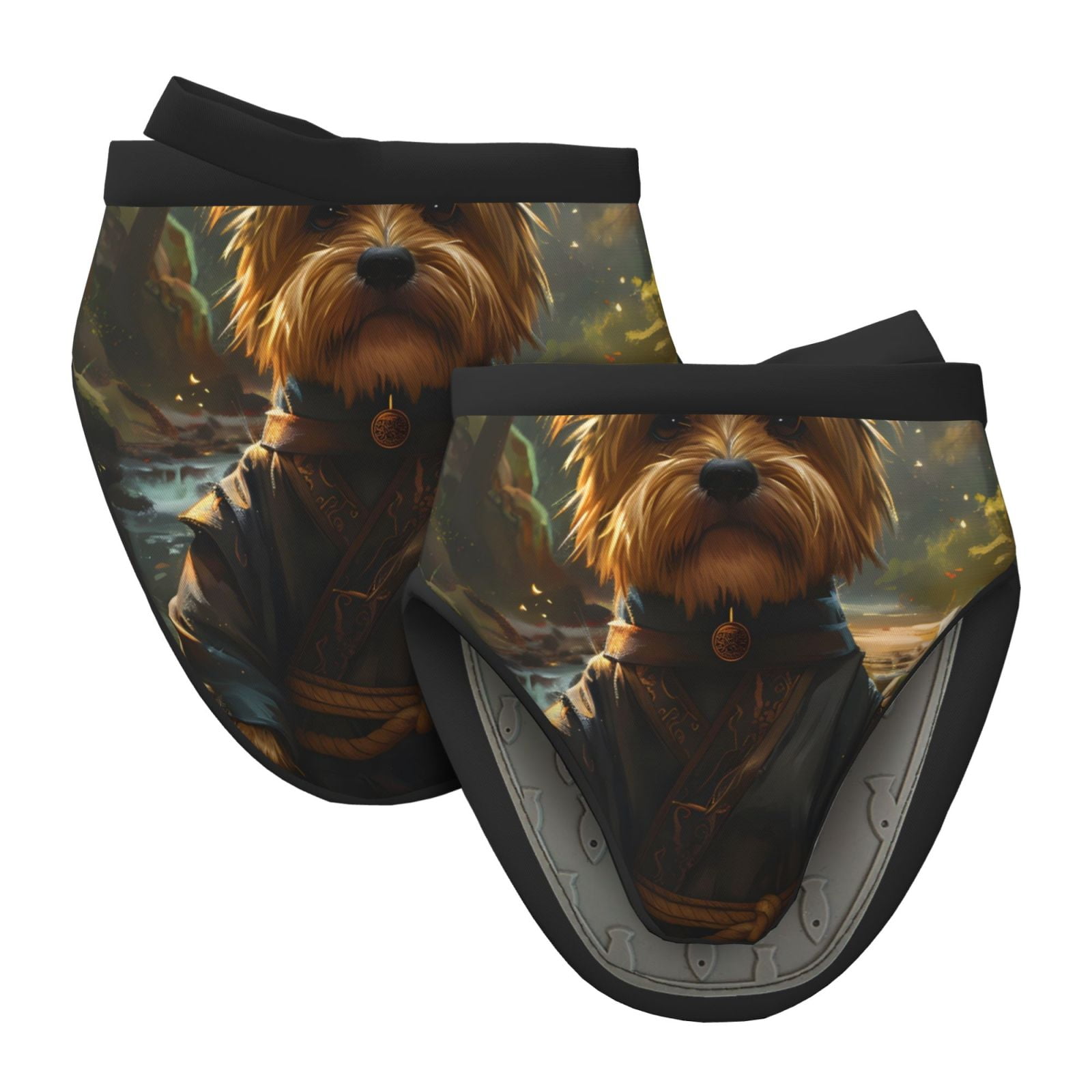 Disketp Forest Creek Cute Dog Non-Slip Mini Oven Mitt Set, Short Oven ...