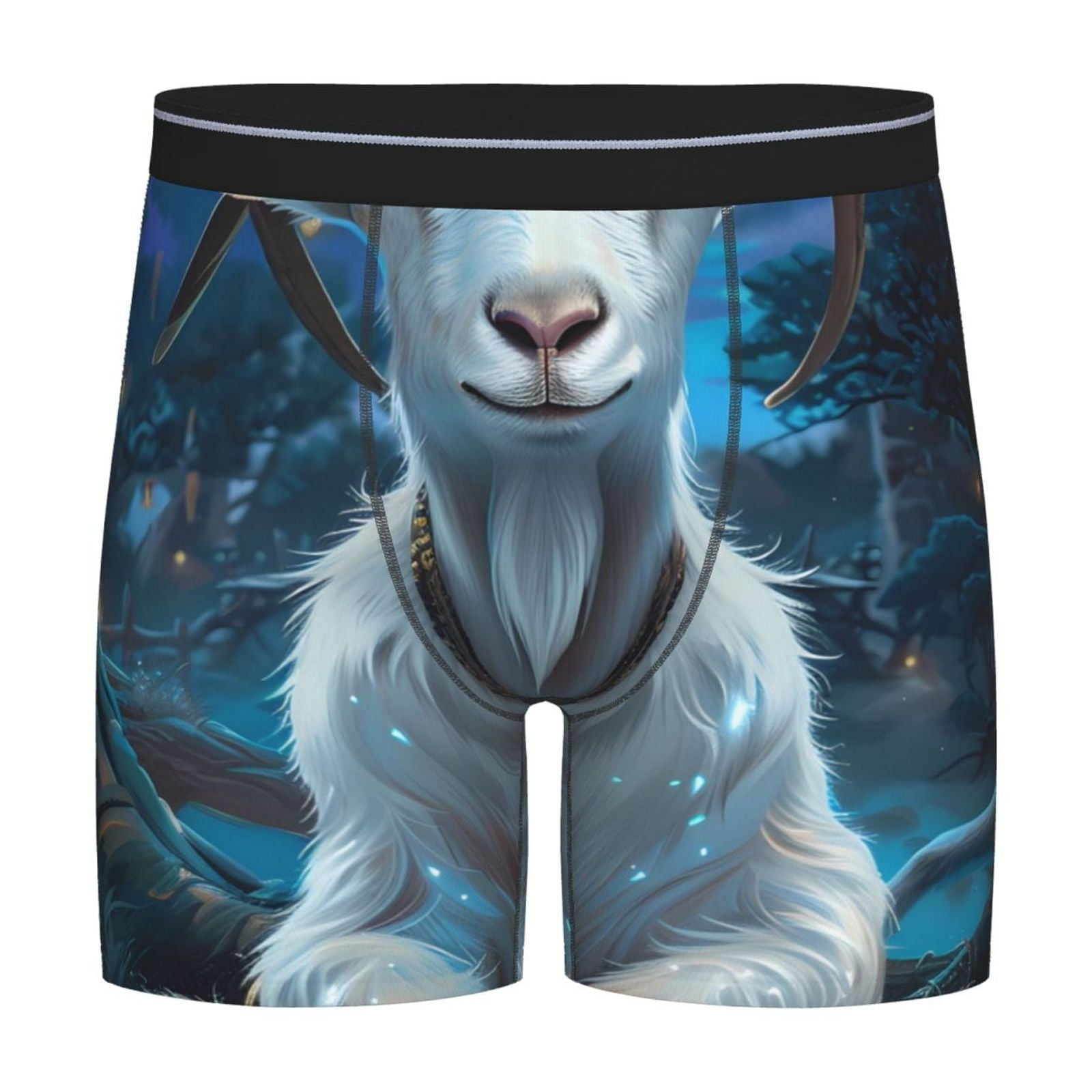Disketp Forest Meditating Goat Men's Boxer Briefs Men’s Underwear Boxer ...