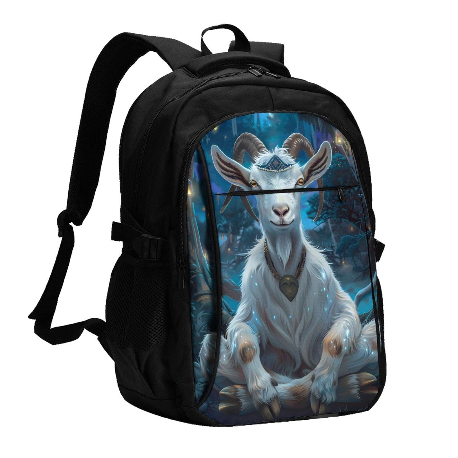 Disketp Forest Meditating Goat Travel Laptop Backpack, Laptops Backpack ...
