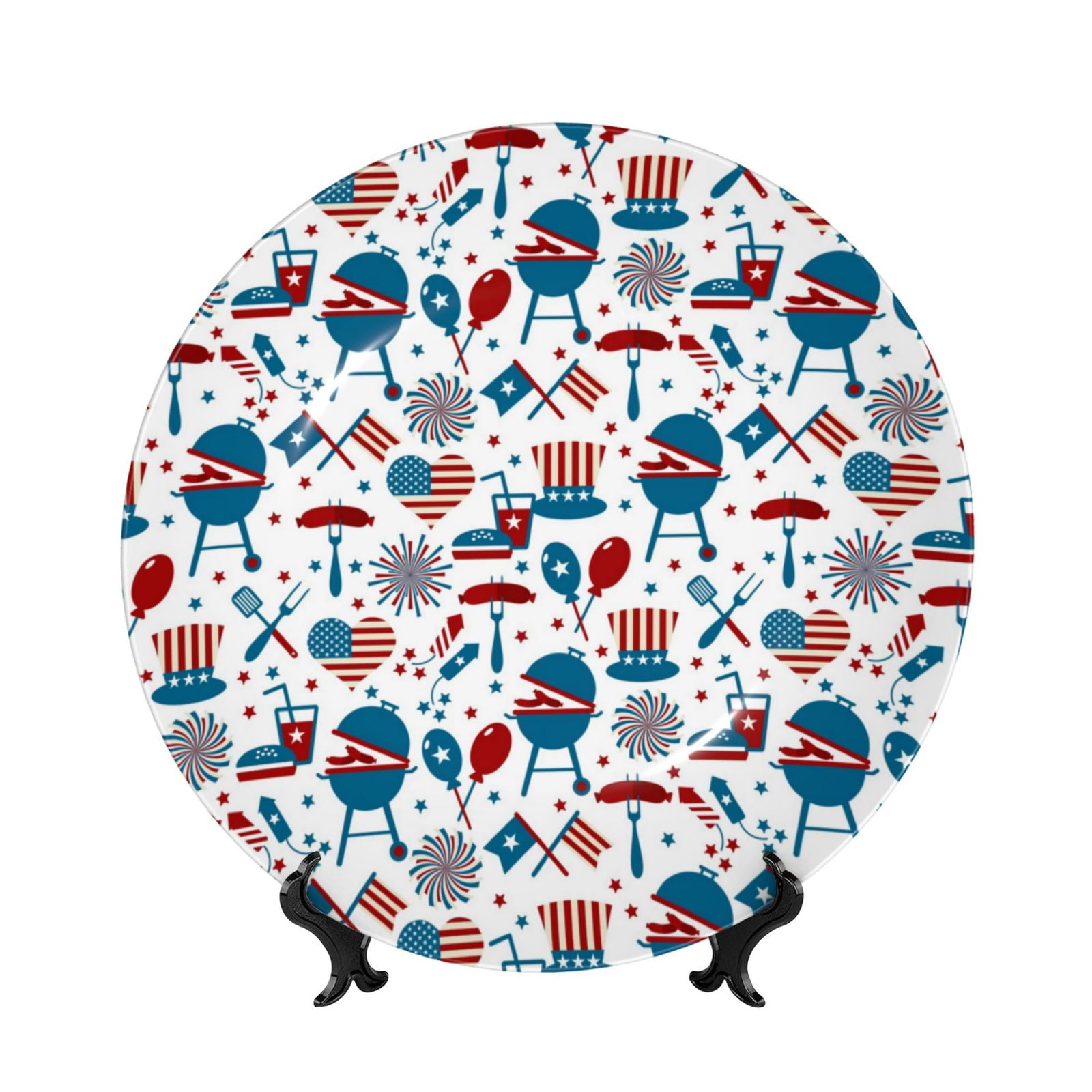 Disketp Fourth Of July Party Ceramic Plate Dinner Plates Bone China ...