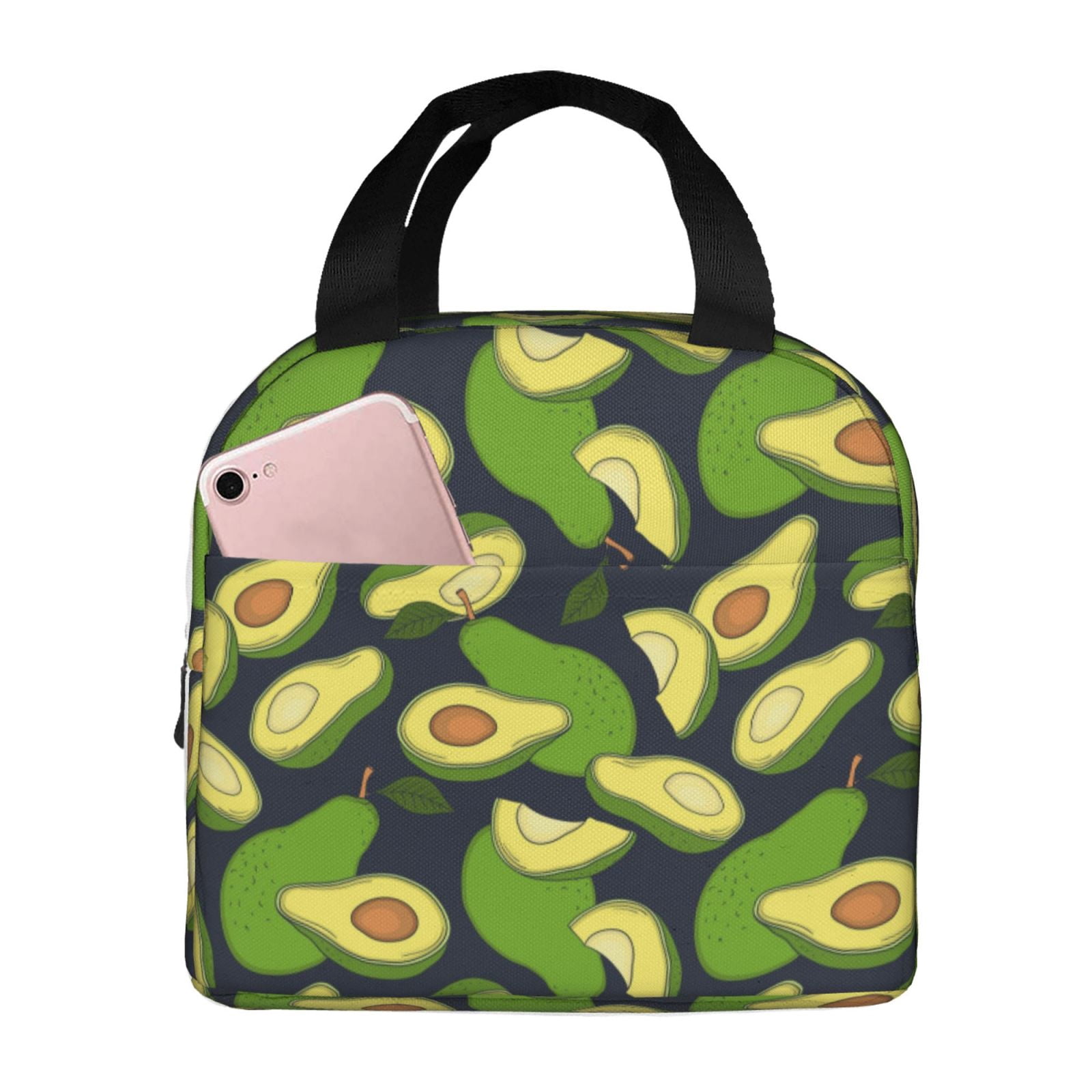 Disketp Fresh Avocado Lunch Bag for Women Men, Leakproof Thermal Cooler ...