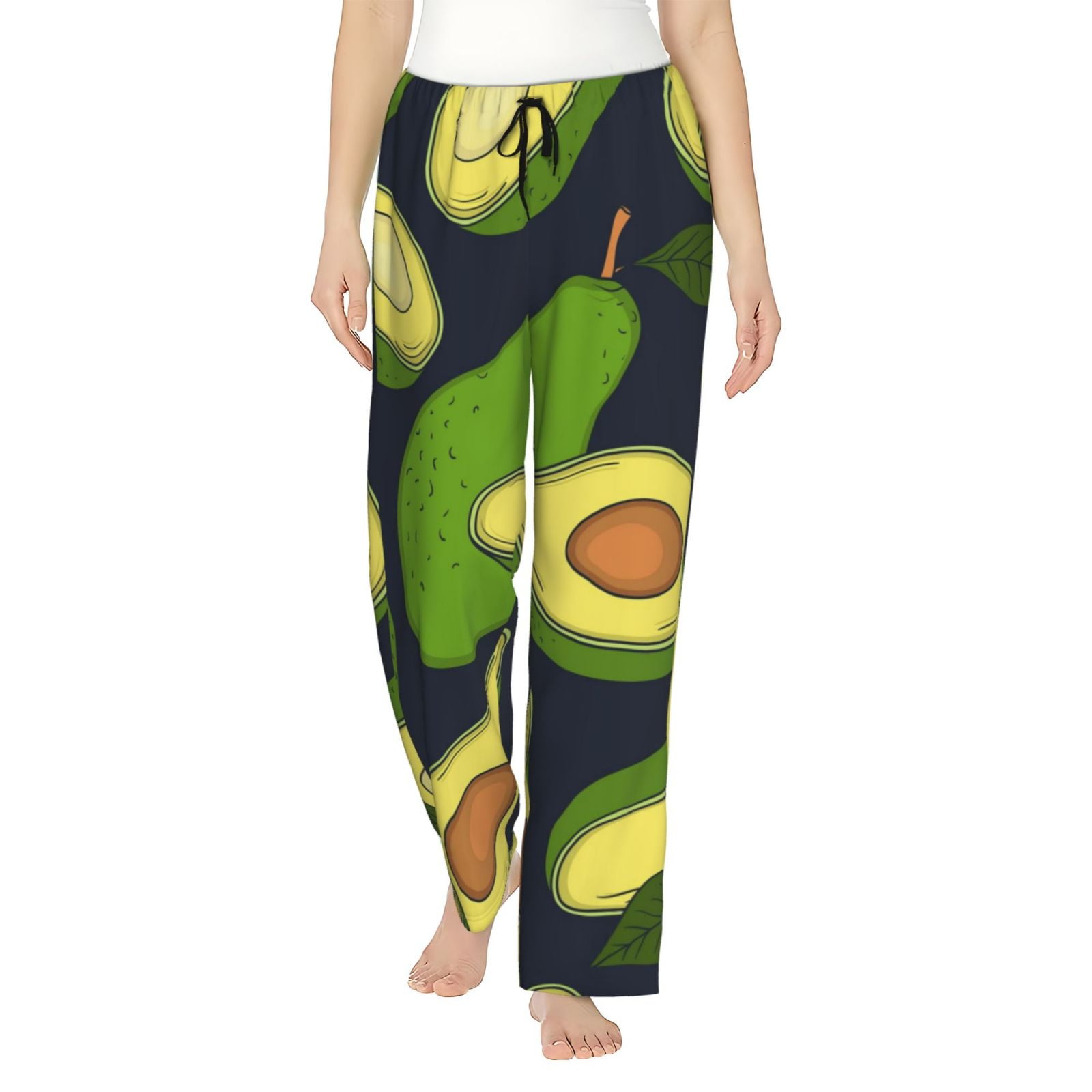 Disketp Fresh Avocado Print Women'S Comfy Pajama Pants Casual ...