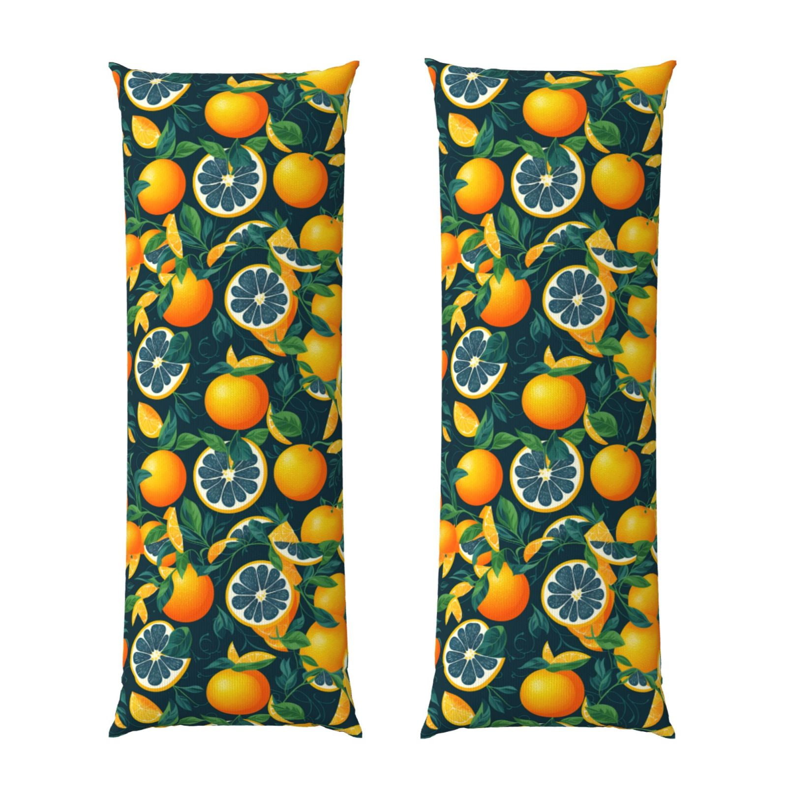 Disketp Fresh Orange Print Body Pillow Cover - Super Soft 20x54 Body ...