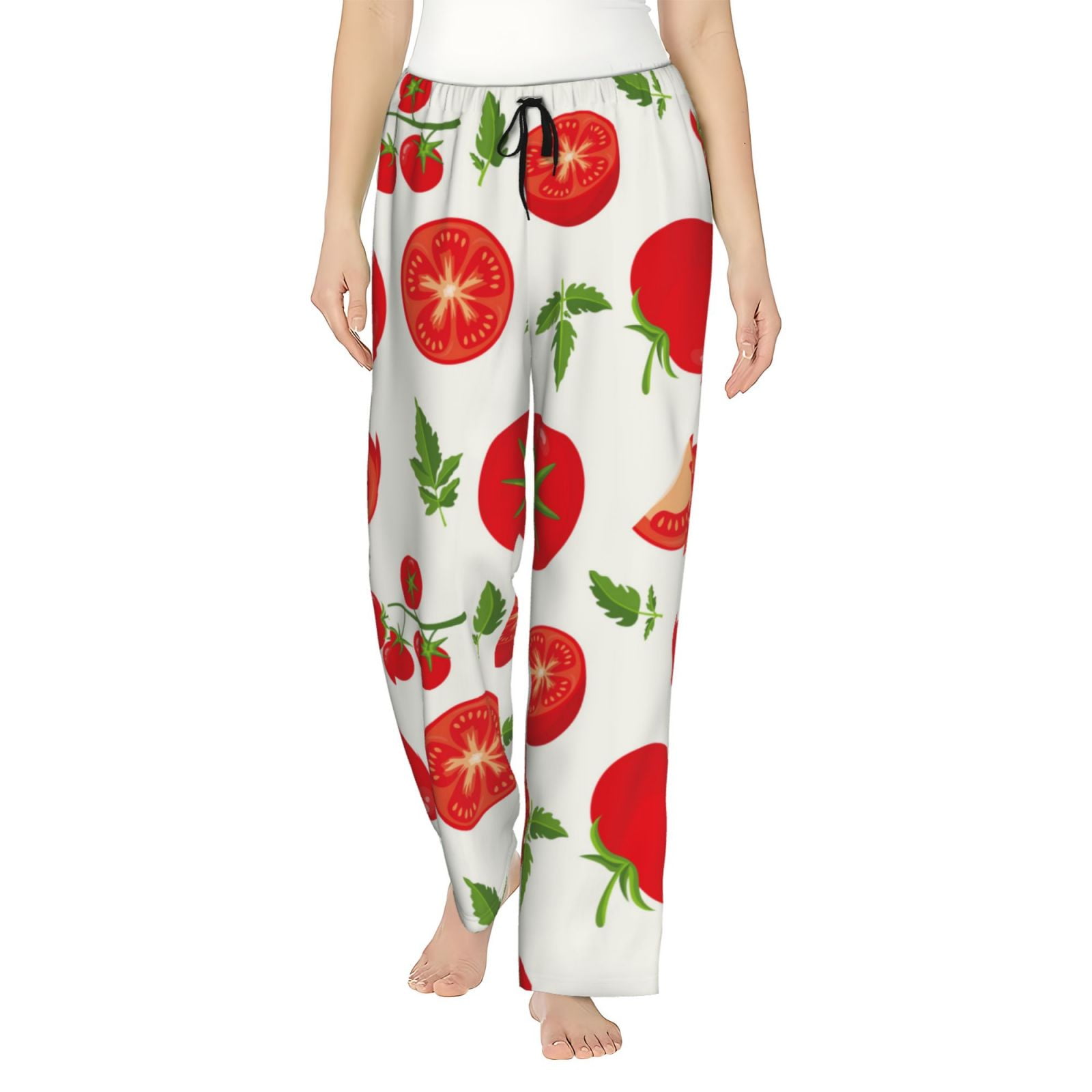 Disketp Fresh Red Tomato Print Women'S Comfy Pajama Pants Casual ...