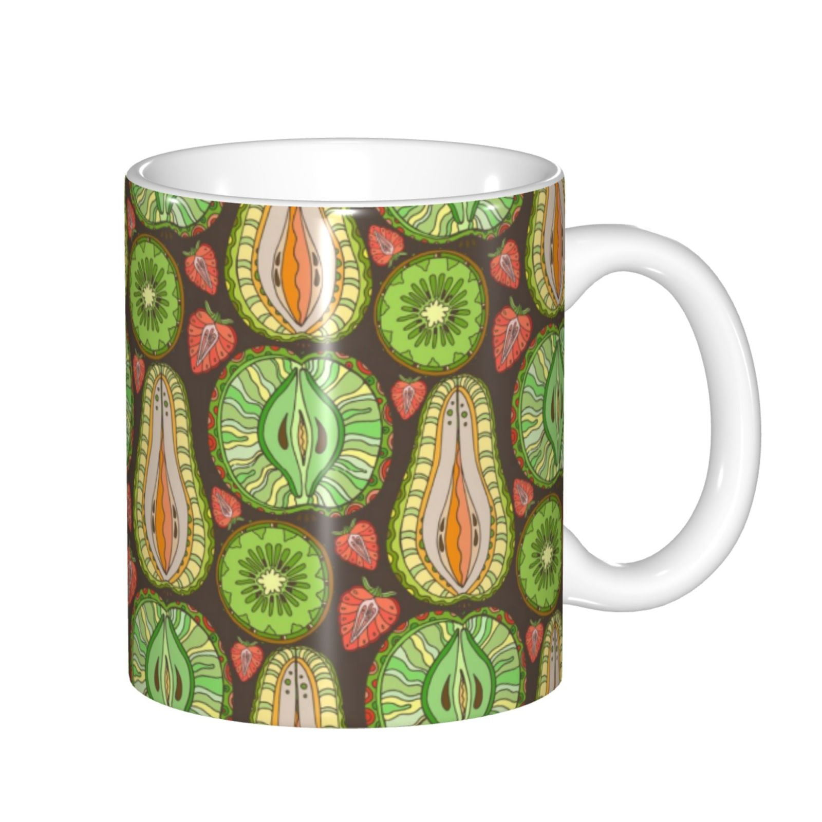 Disketp Fruits 1 Large Coffee Mug with Handle Tea Cup Novelty Coffee ...