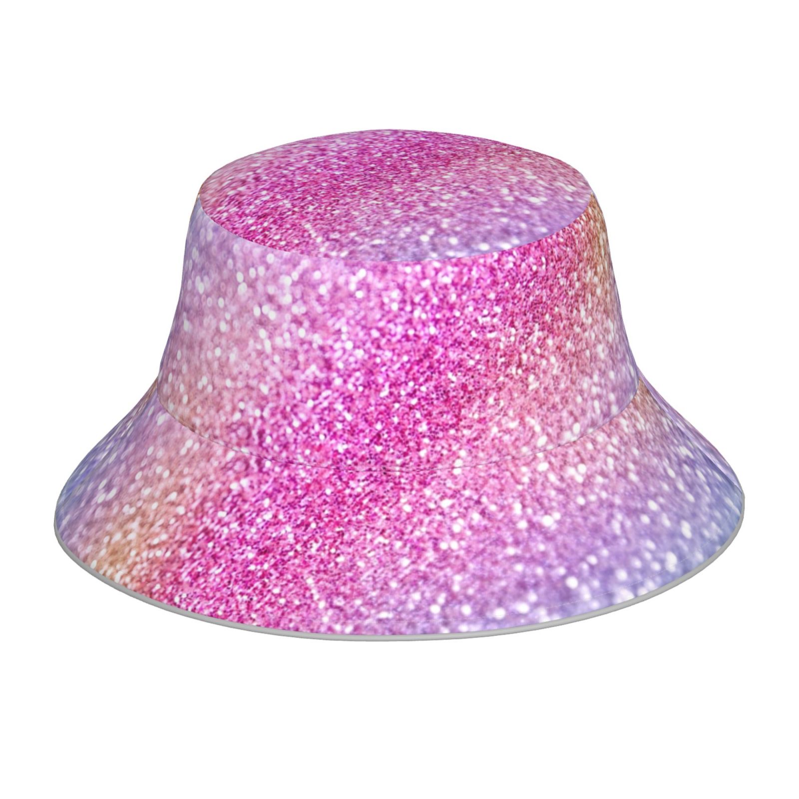 Disketp Fun Rainbow Pink Print Reflective Bucket Hat Beach Hat Summer ...