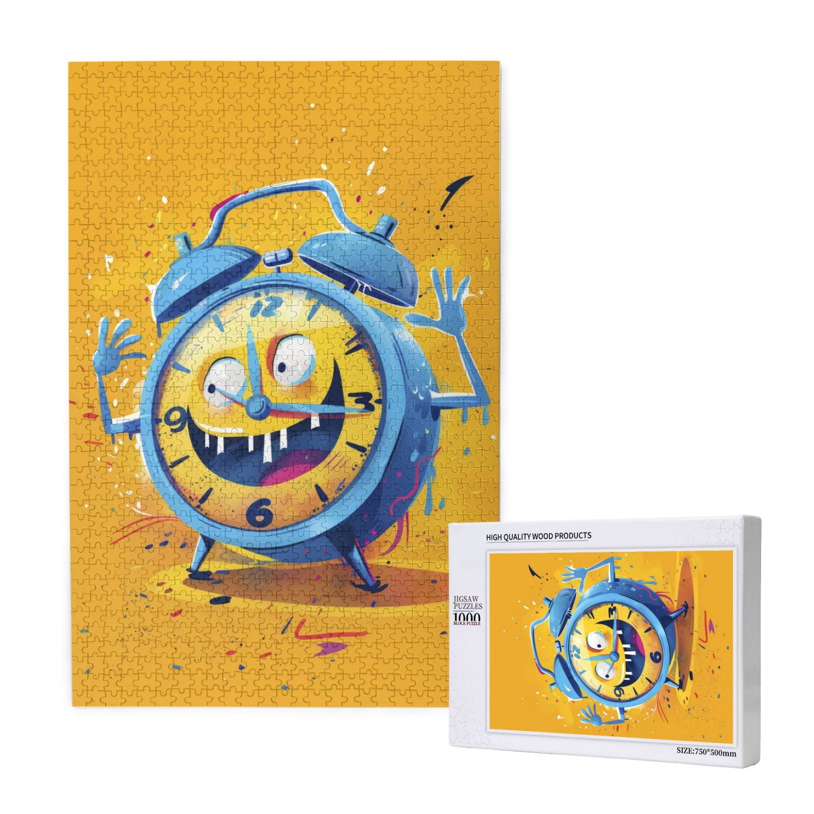 Disketp Funny Alarm Clock Illustration Custom Puzzle Personalized ...