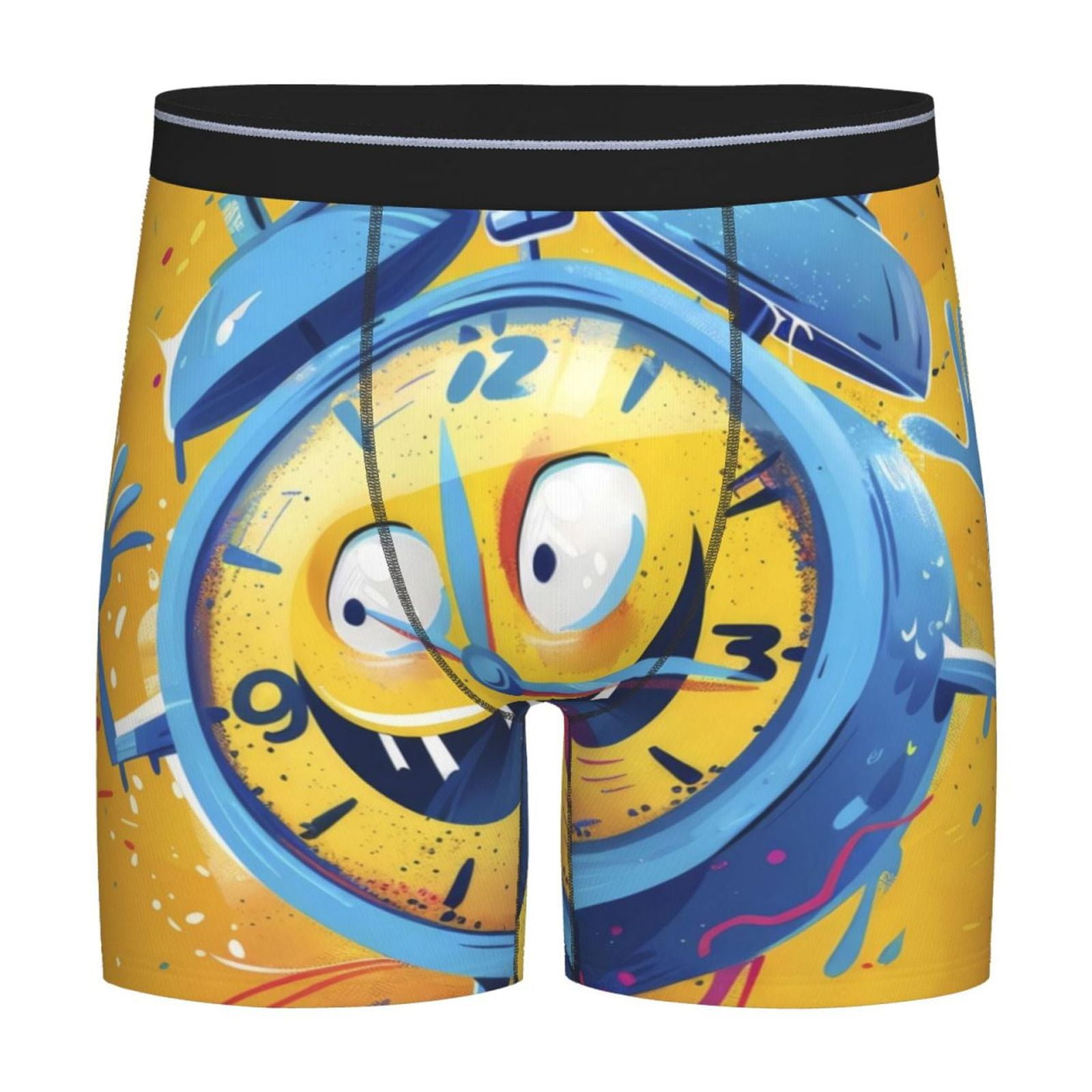 Disketp Funny Alarm Clock Illustration Men's Boxer Briefs Men’s ...