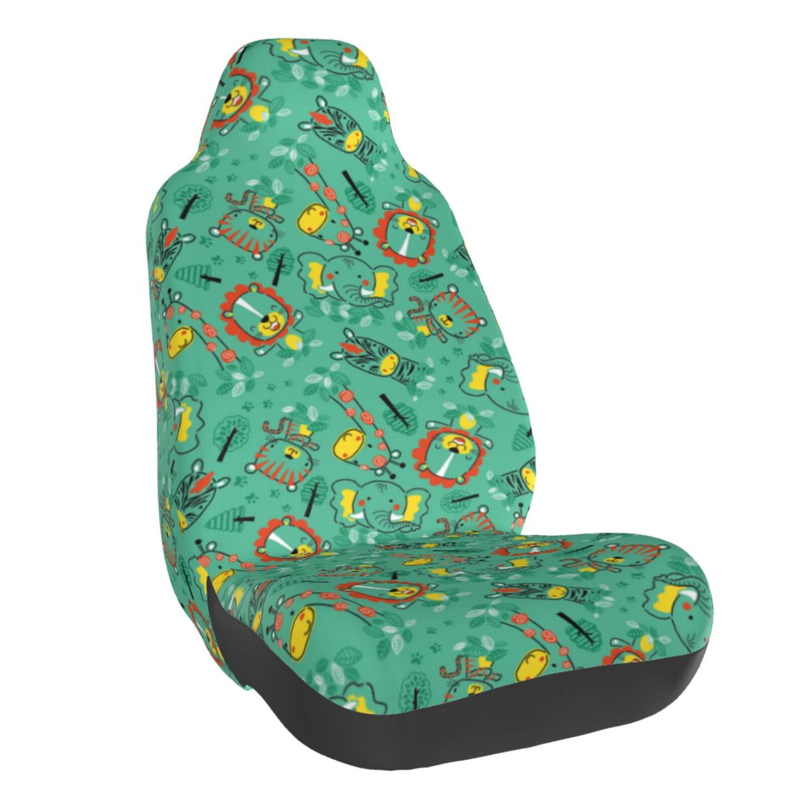 Disketp Funny Animals in Jungle Car Seat Covers Universal Front Seat ...