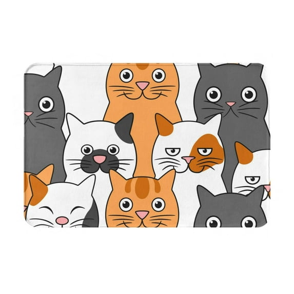 Disketp Funny Cats Mat For Front Door Outside - Doormat Outdoor ...