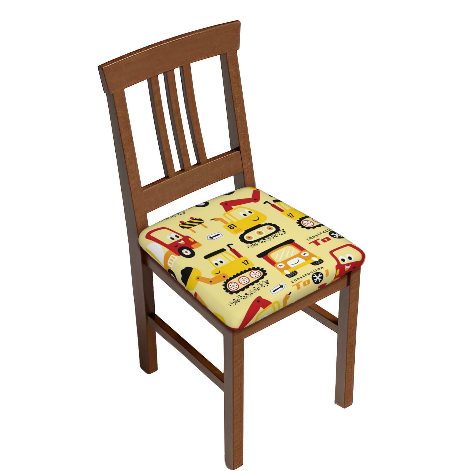 Disketp Funny Construction Vehicles for Square Chair Cushion Covers for ...