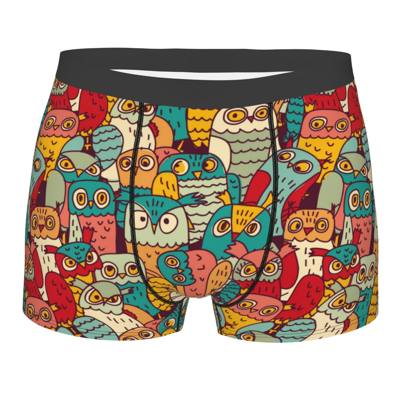 Disketp Funny Owl Bird Men'S Boxer Briefs,Soft And Breathable Cotton Underwear With Comfortflex ...