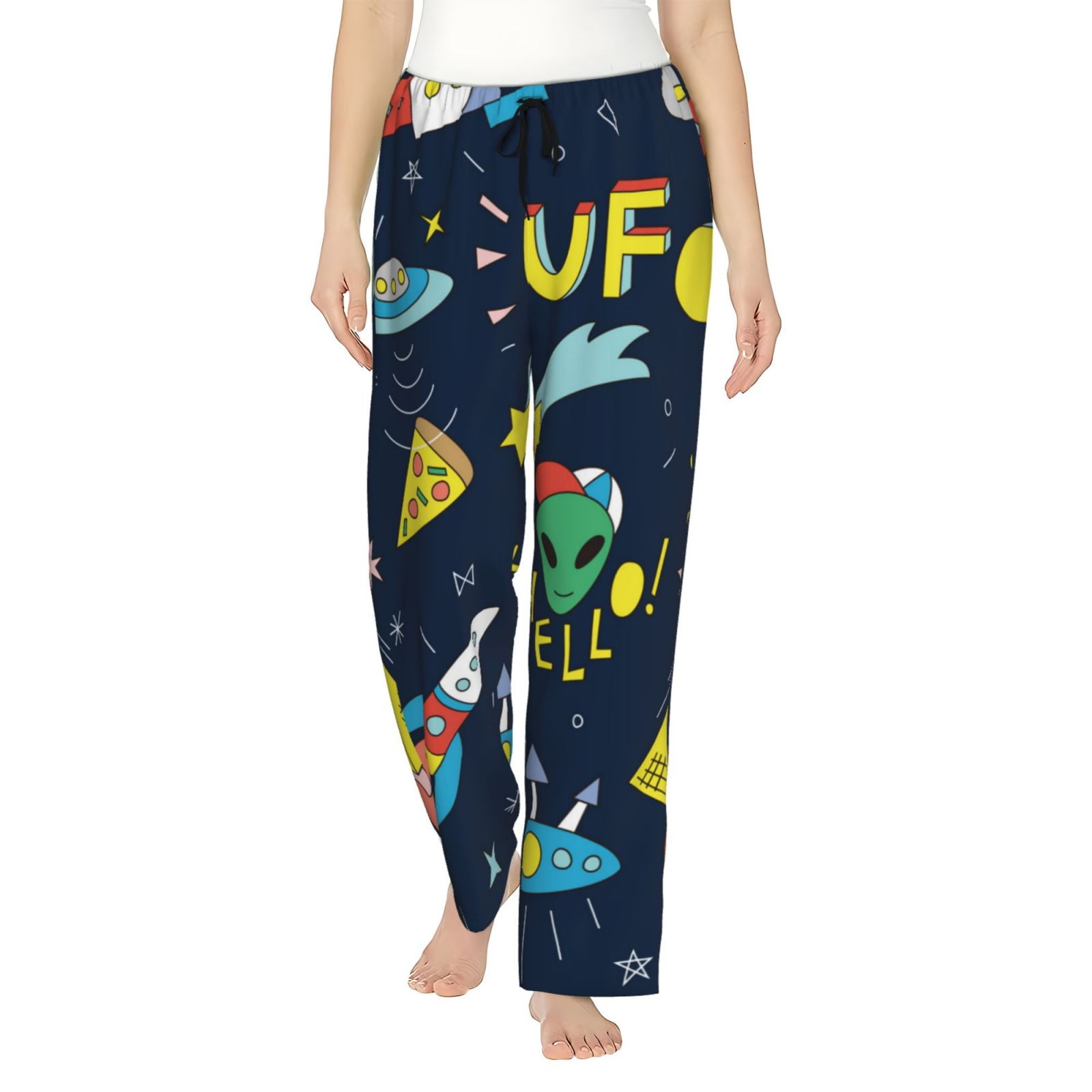 Disketp Funny Spaceships Print Women'S Comfy Pajama Pants Casual ...