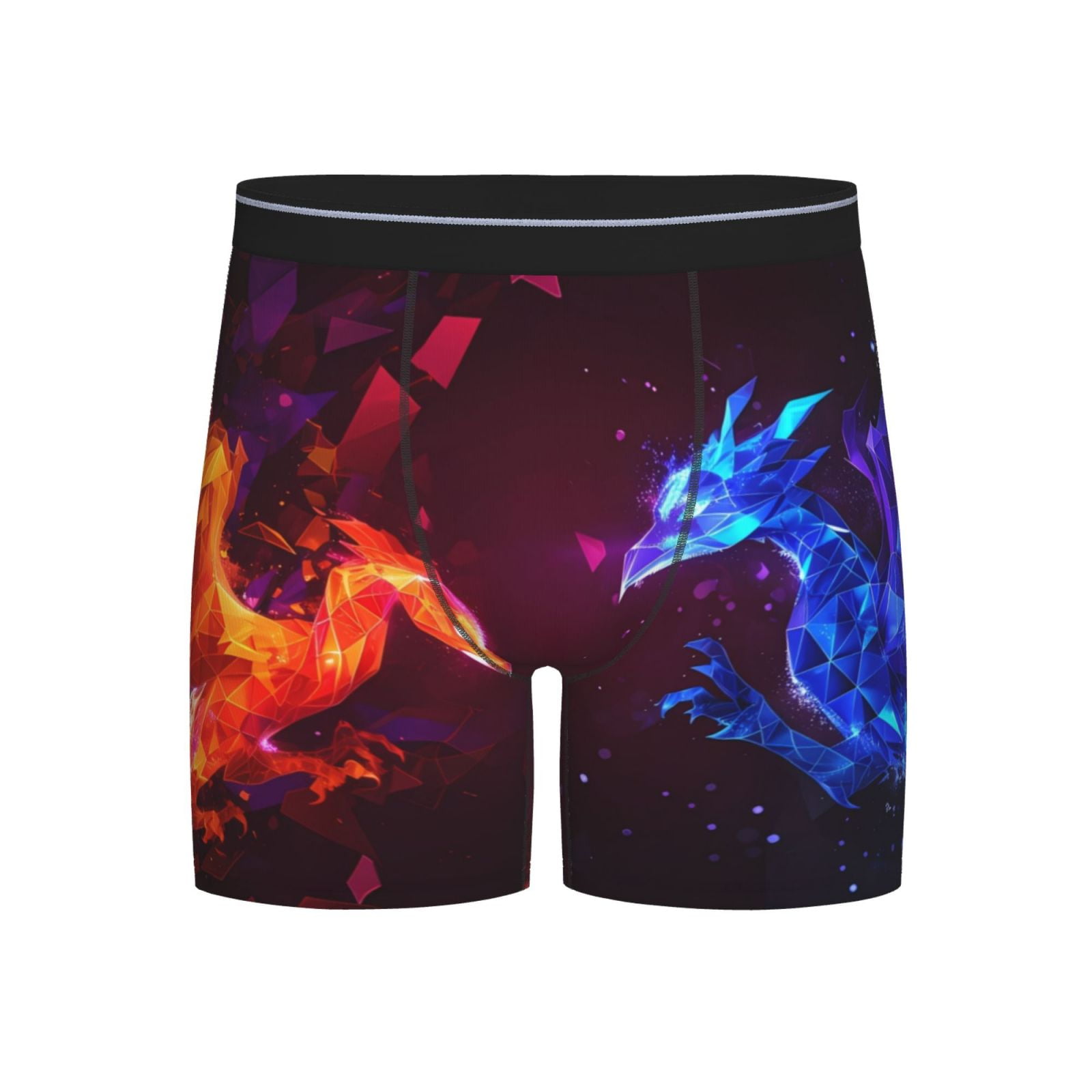 Disketp Futuristic Red And Blue Bird Men's Boxer Briefs Men’s Underwear ...