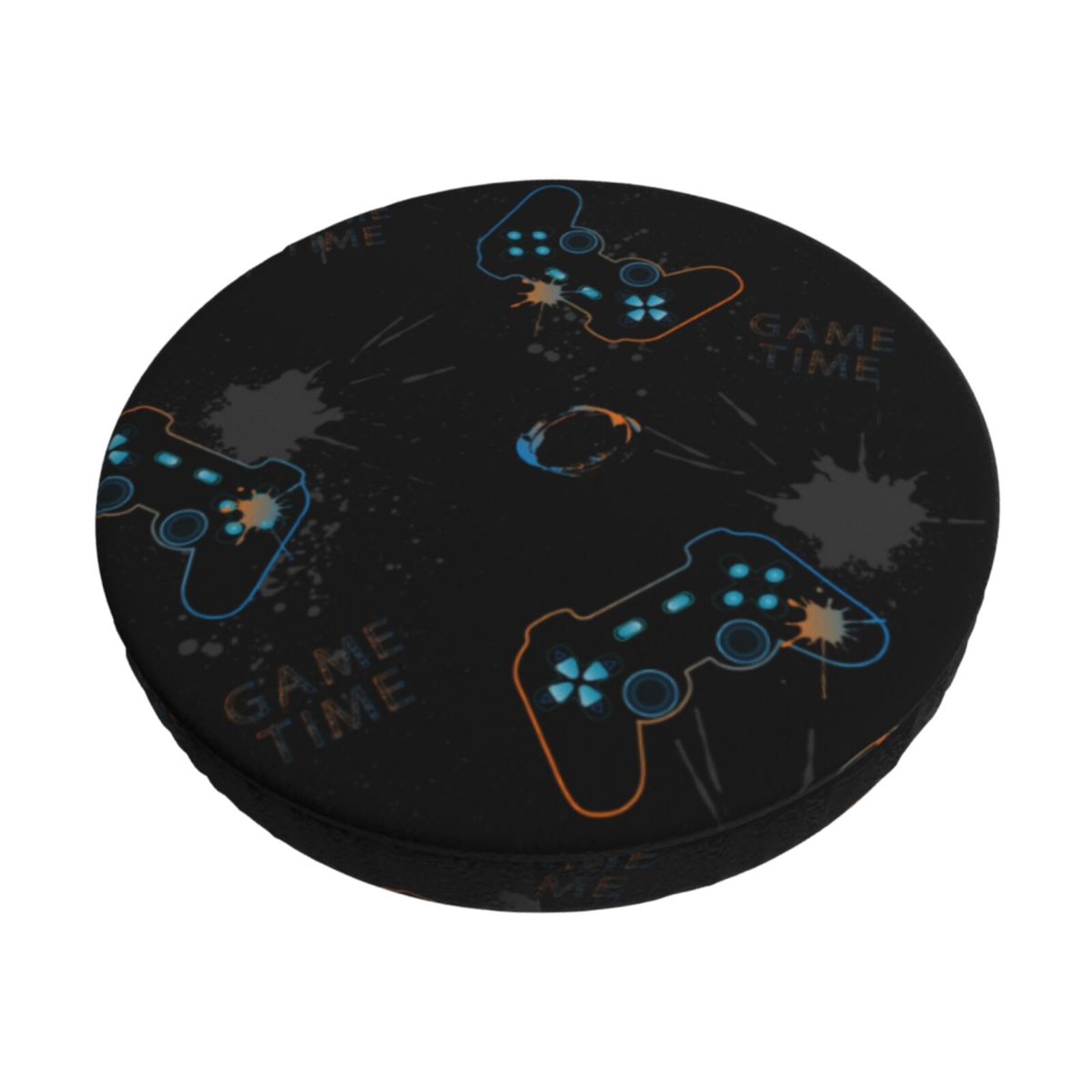 Disketp Game Time Stool Covers Round, Super Soft Round Bar Stool ...