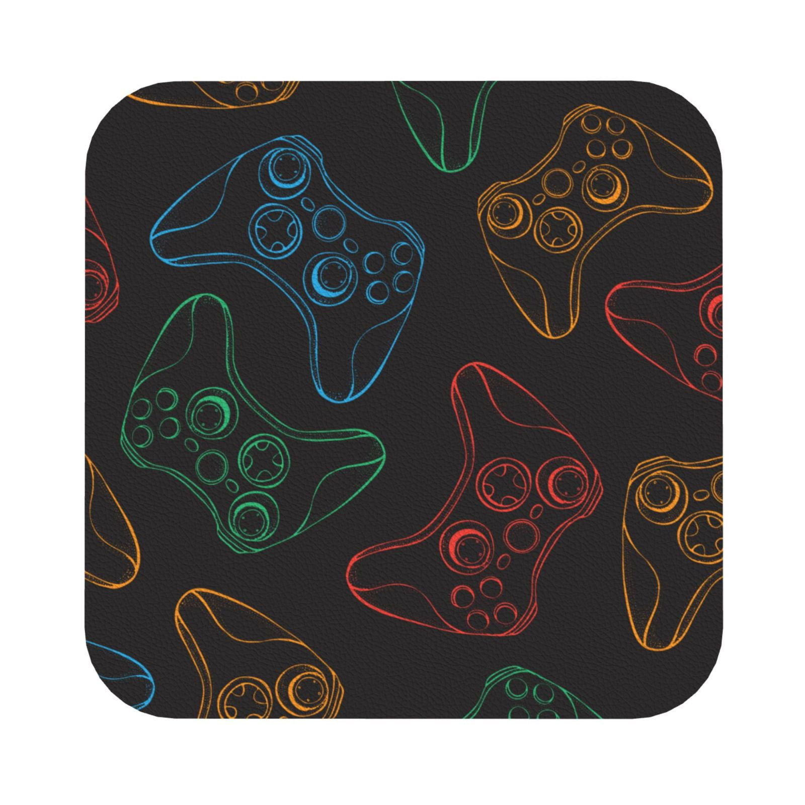 Disketp Gamepad Joystick Game Funny Coasters,4 Pcs Leather Coasters ...