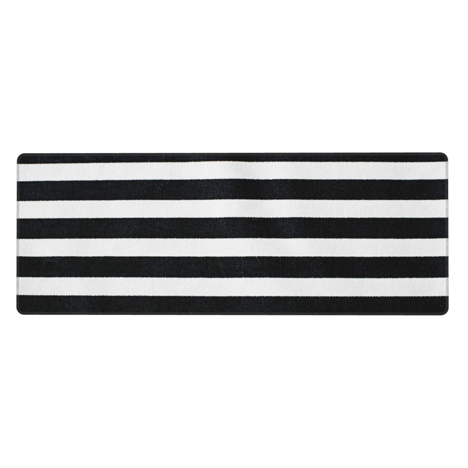Disketp Gaming Mouse Pad Black And White Stripes Pattern Large Mouse ...