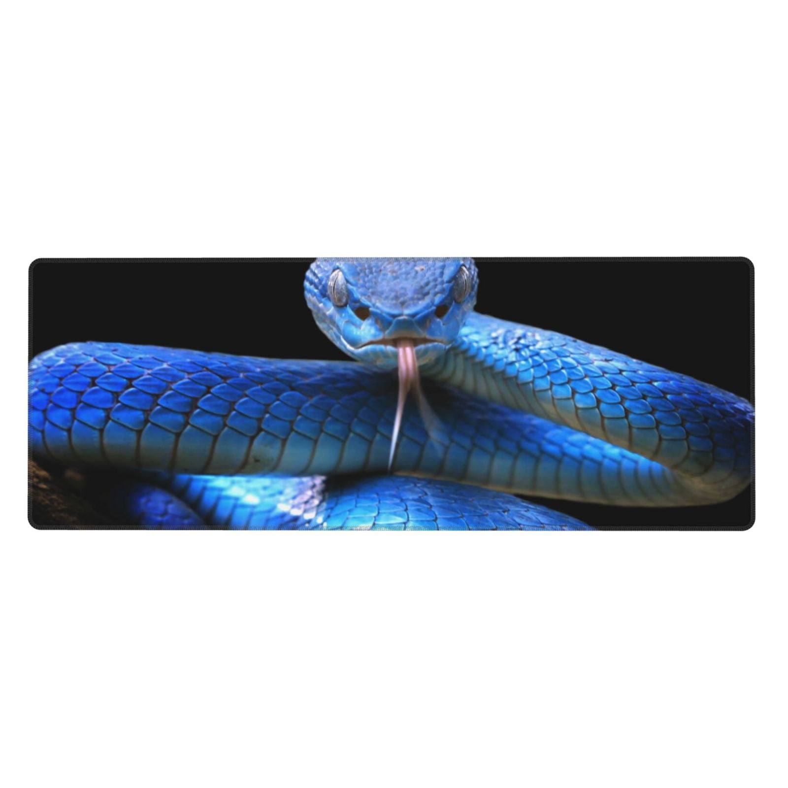 Disketp Gaming Mouse Pad Blue Viper Snake Pattern Large Mouse Mat Long ...