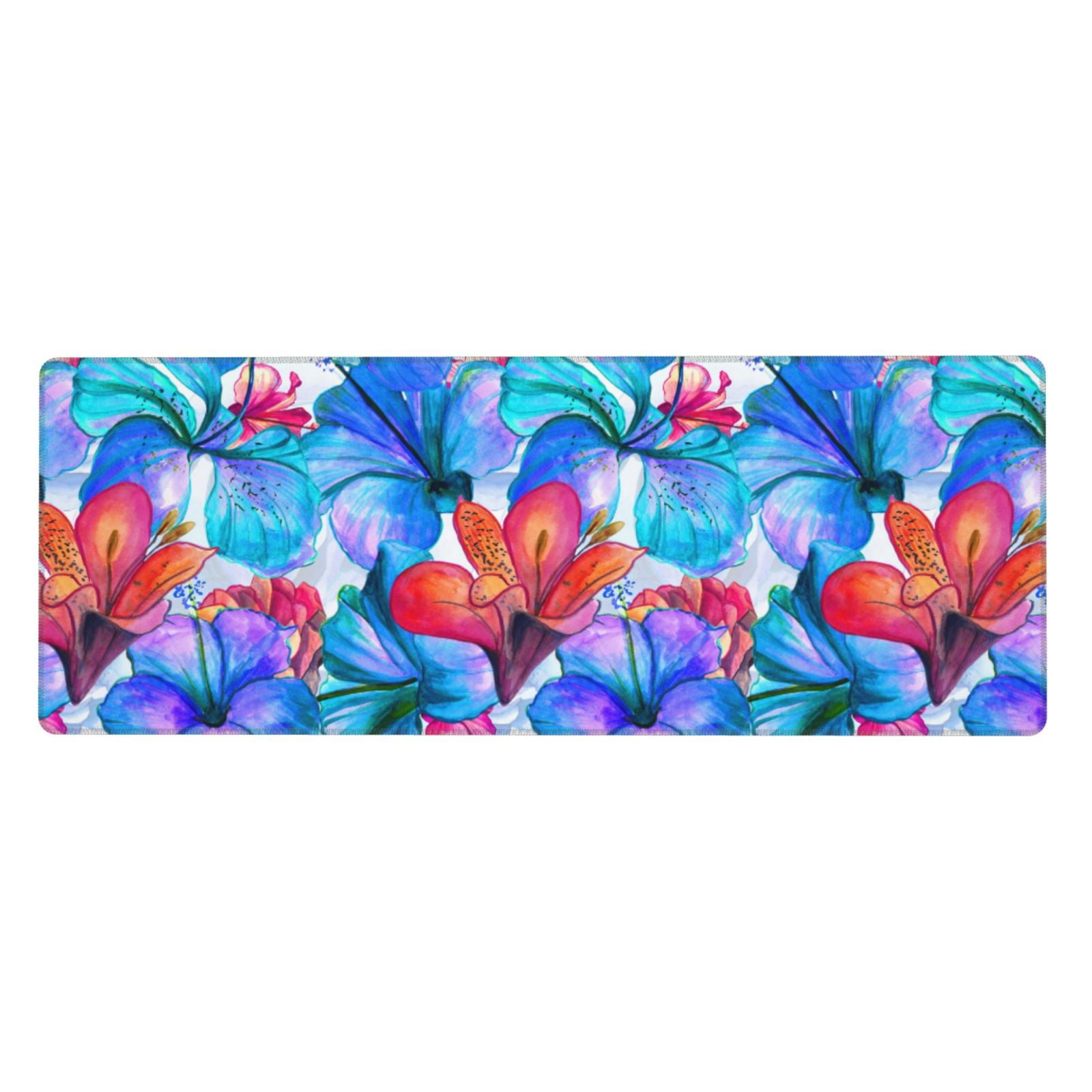Disketp Gaming Mouse Pad Bright Flowers Pattern Large Mouse Mat Long ...